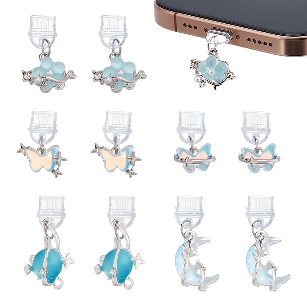 10pcs Dust Plug Charm Anti Dust Plugs Dustproof Plugs USB C Port Cap ...