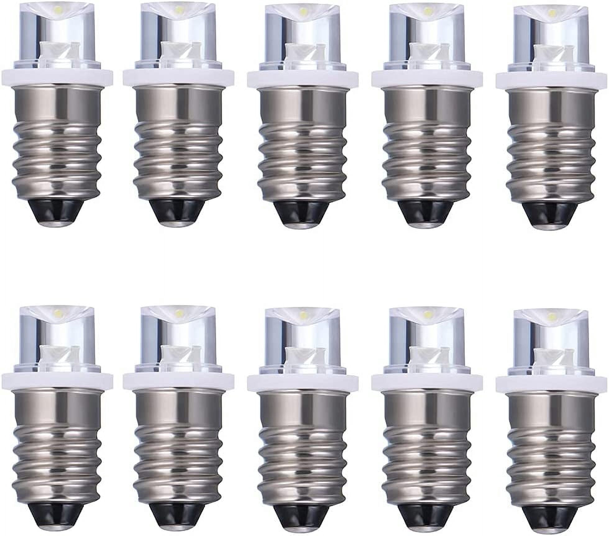 10pcs E10 Screw Flood Led Lamps +10pcs E10 Base, 24V Cold White Led ...