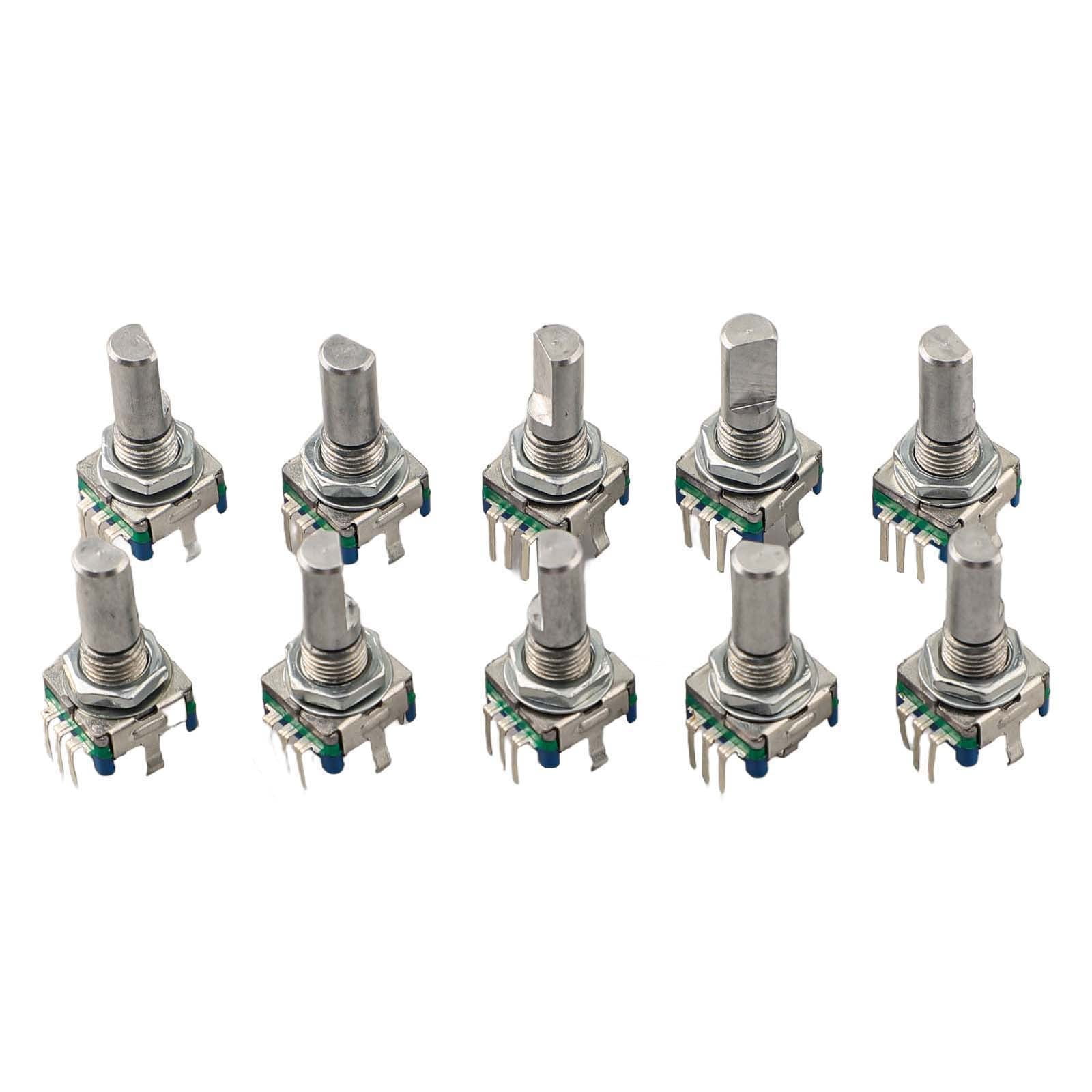 10pcs EC11 Rotary Encoder Switch with Integrated Push Button 15mm 20mm - Walmart.com