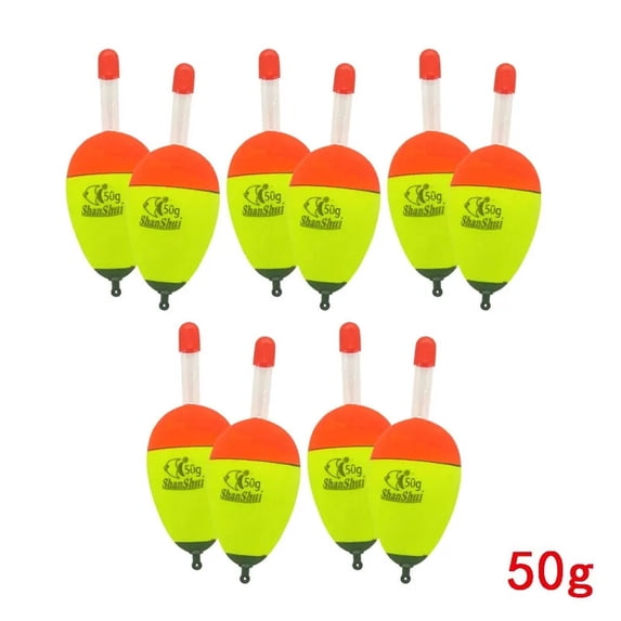 10pcs EVA Luminous Fishing Night Float Light Stick Foam Plastic Bobber ...