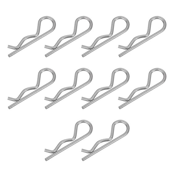 10pcs Ear Shaped Spring Cotter Pins Steel Hairpin Clips Marine Hardware ...