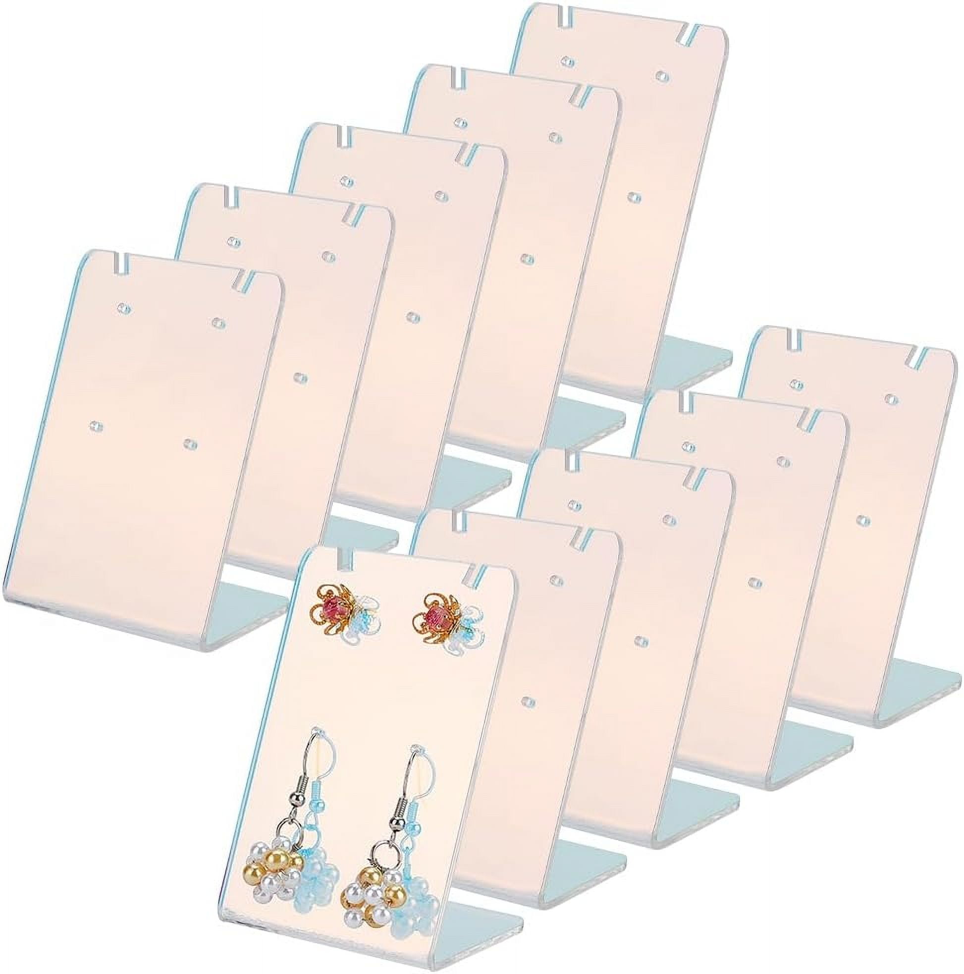 10pcs Earring Holder 60 Holes L-Shape Jewelry Organizer Mini Earring ...