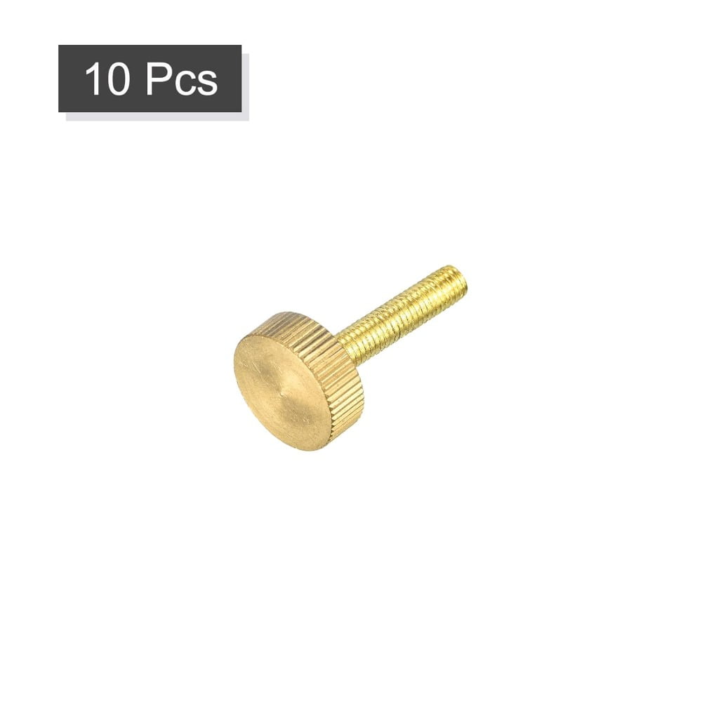 10pcs Electronic Grip Knobs Copper Flat Brass Bolts Knurled Thumb ...
