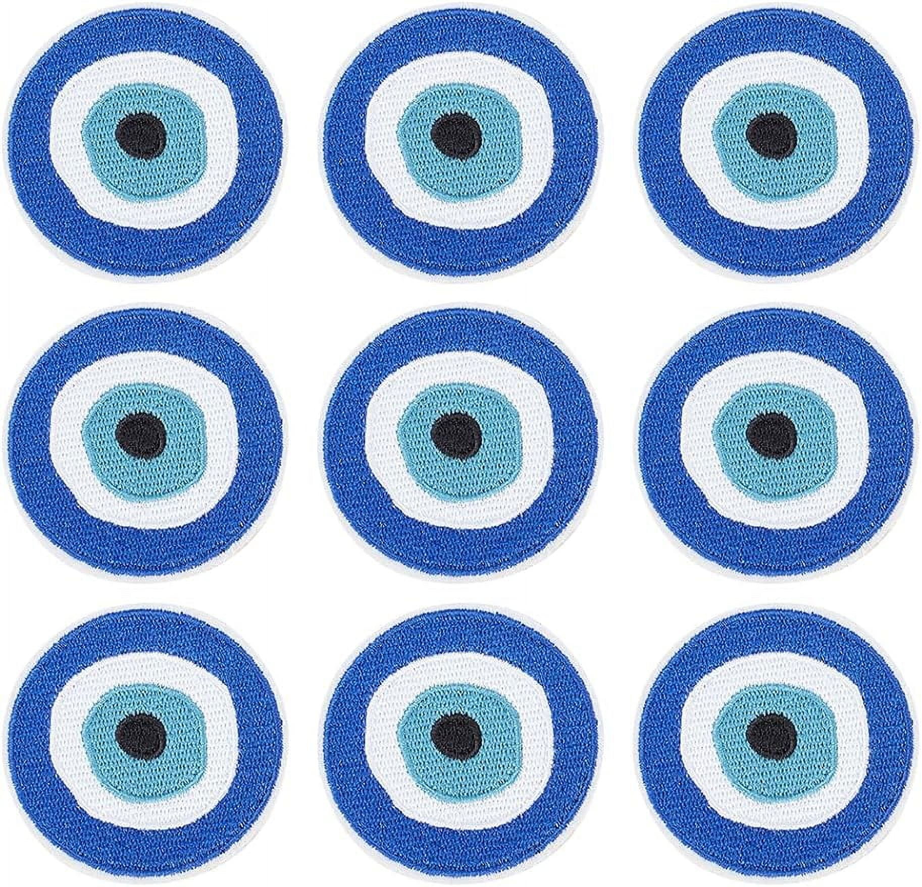 10pcs Evil Eye Embroidered Iron on Patch 2.4" Evil Eye Sew on Iron on ...