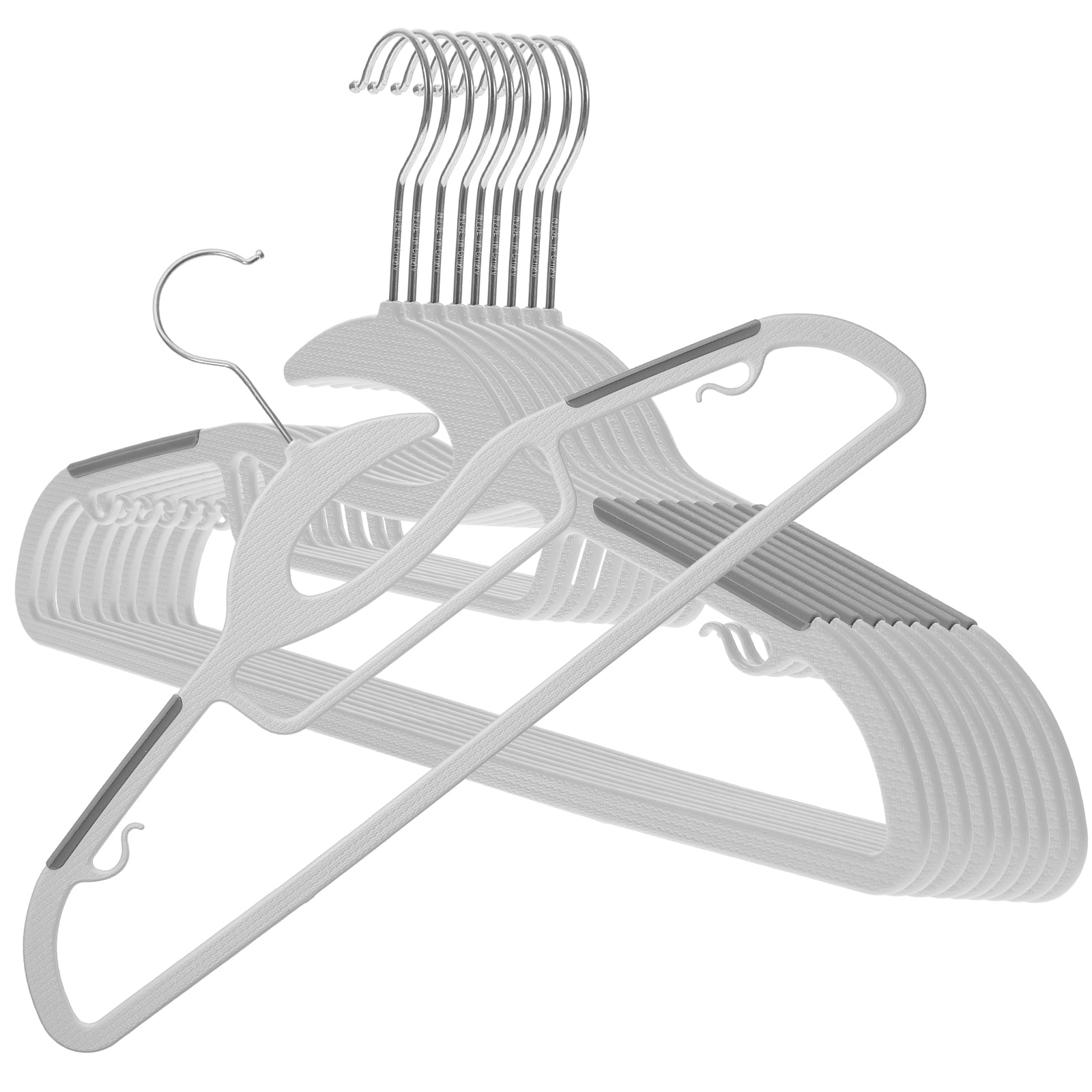 10pcs Extra Wide Hangers Clothes Hanger Plastic Hangers Non Slip Thick ...