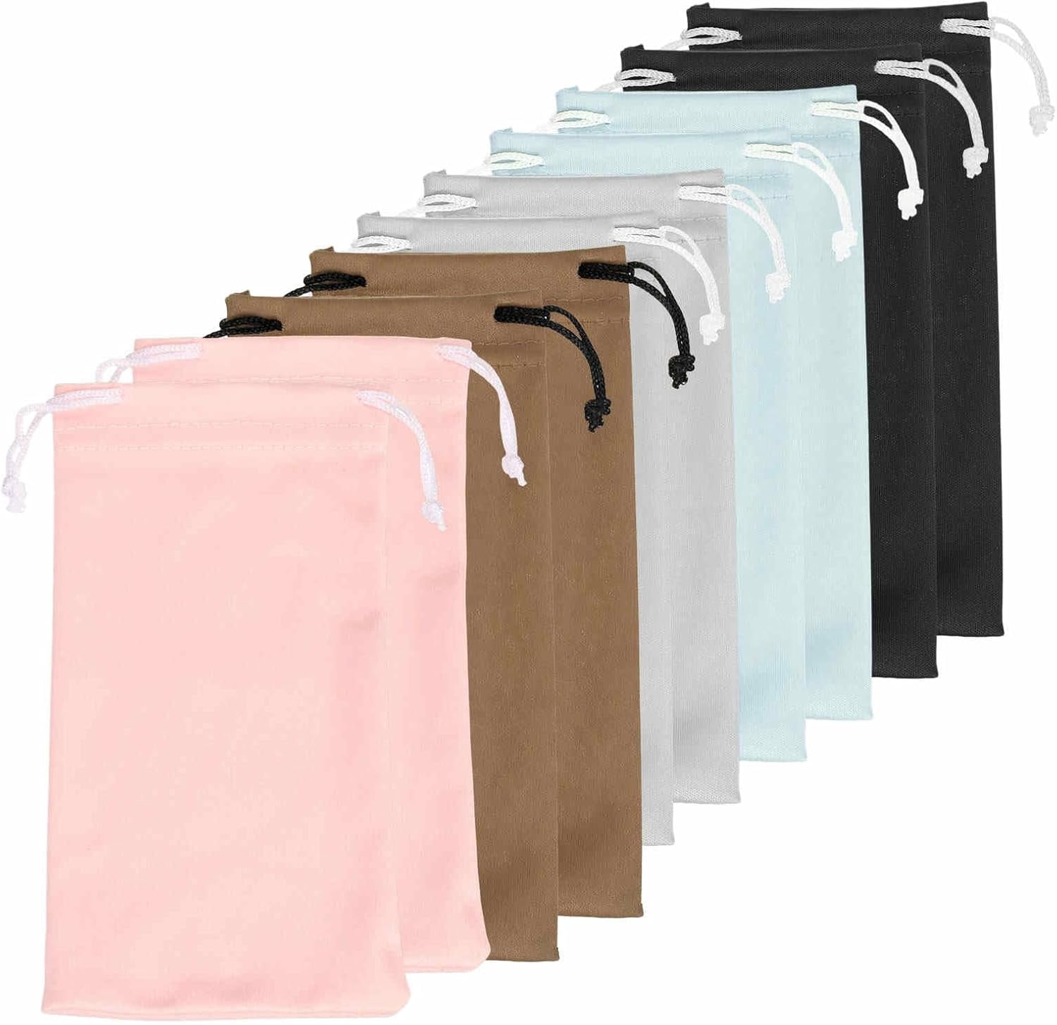 10pcs Eyeglass Pouch Microfiber Sunglasses Storage Bag Portable ...