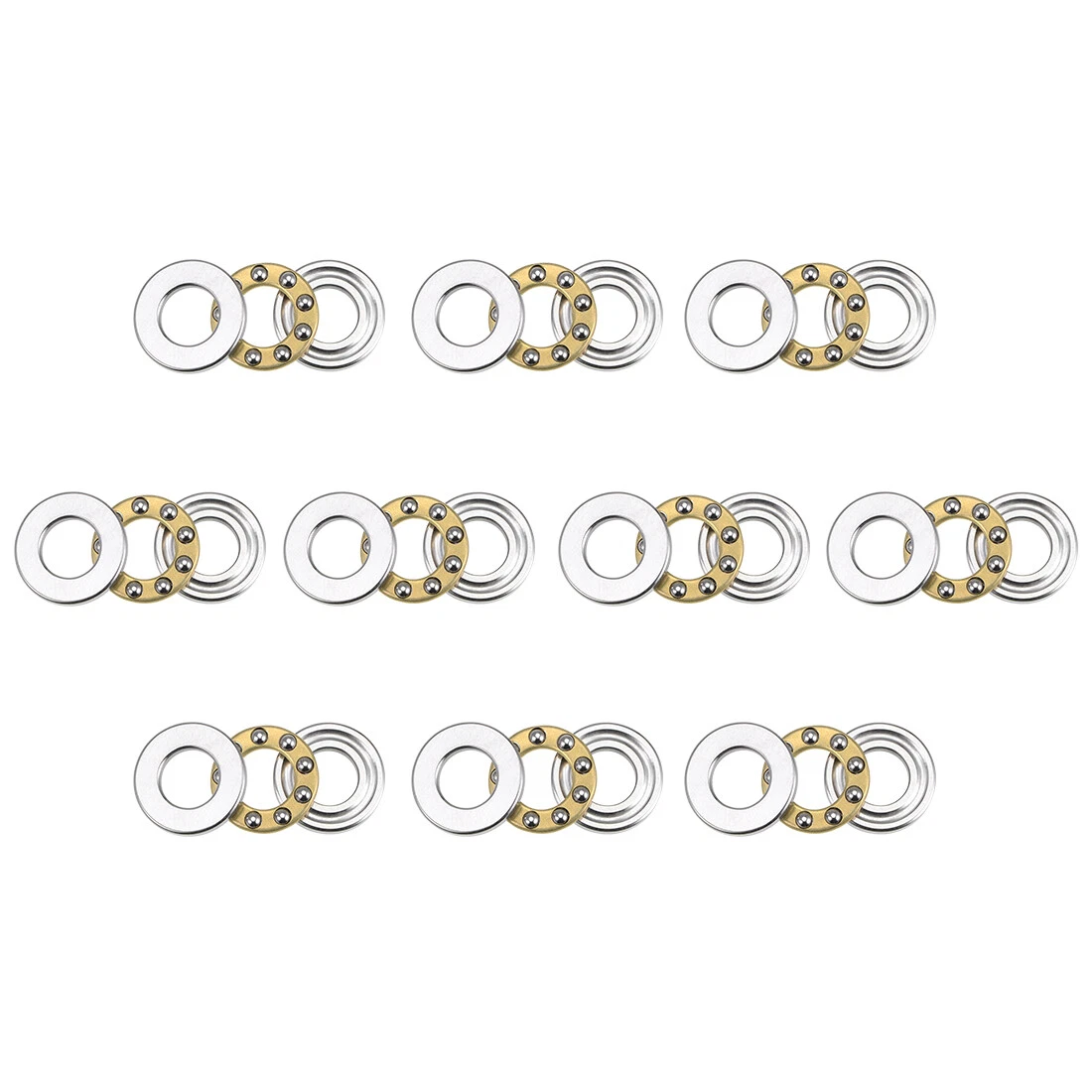 10pcs F6-12M Needle Roller Thrust Bearing 6x12x4.5mm Chrome Steel with ...