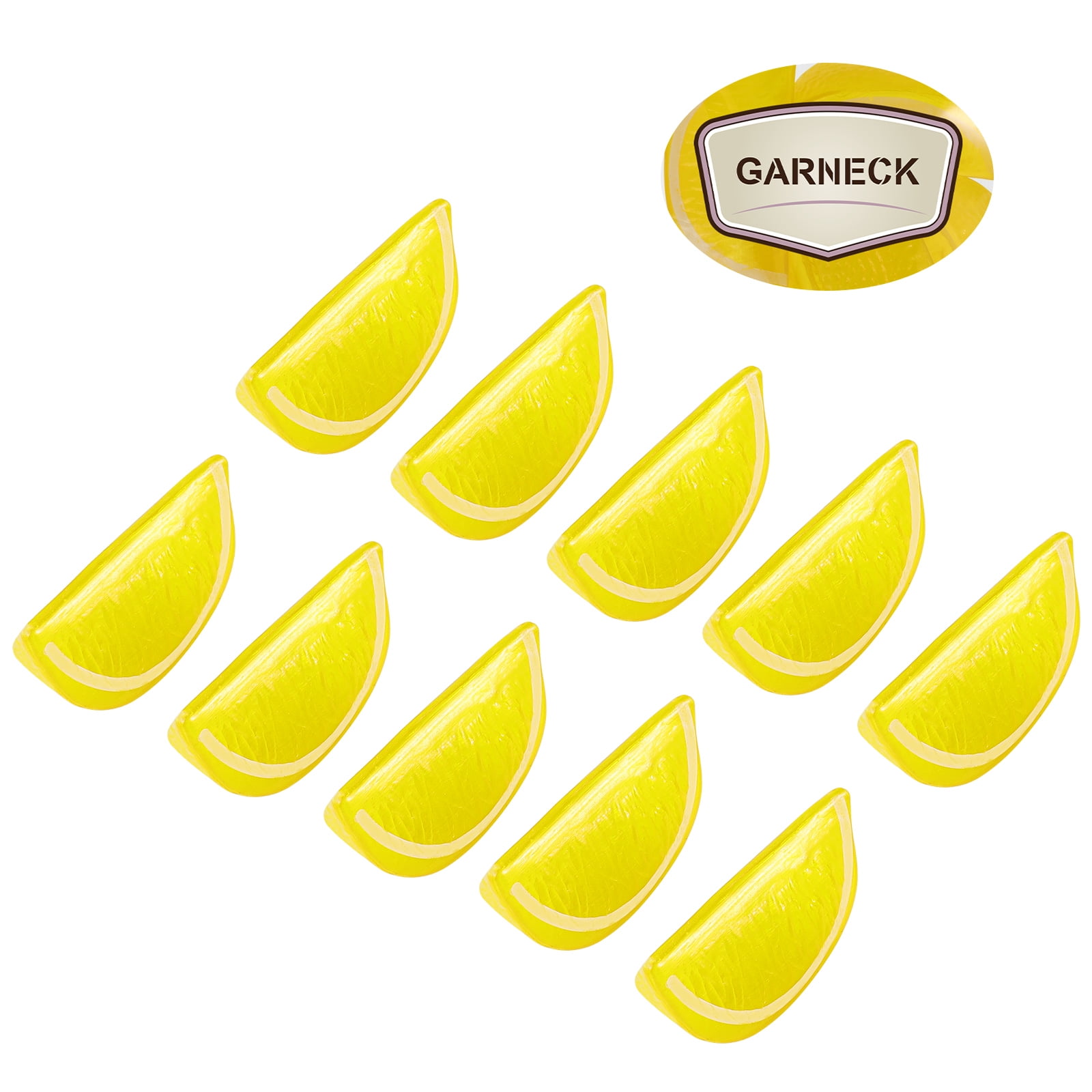 10pcs Fake Lemon Blocks Artificial Lemon Slice Simulated Lifelike Fruit ...