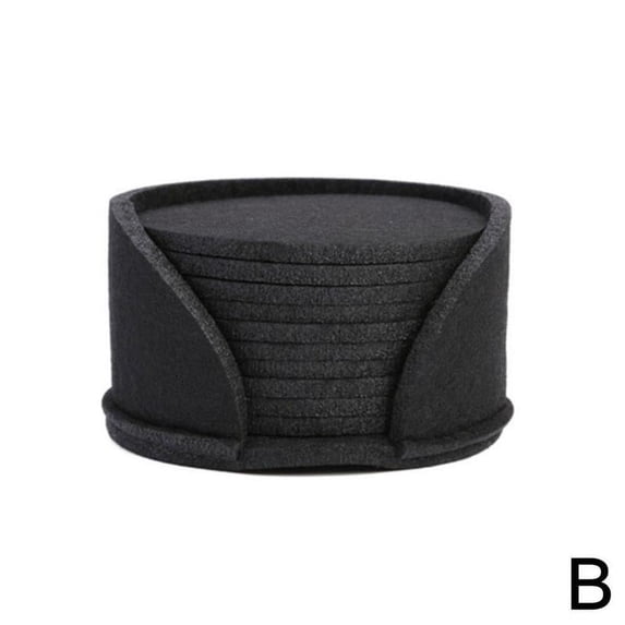 10pcs Felt Coasters Set With Holder Absorbent Heat Resistant Soft Table ...