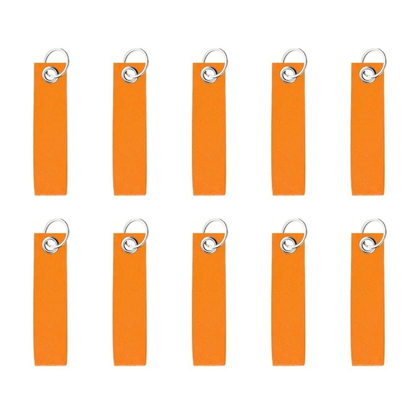 10pcs Felt Keychain Blanks with Metal Steel Rings Colorful Empty Felt ...