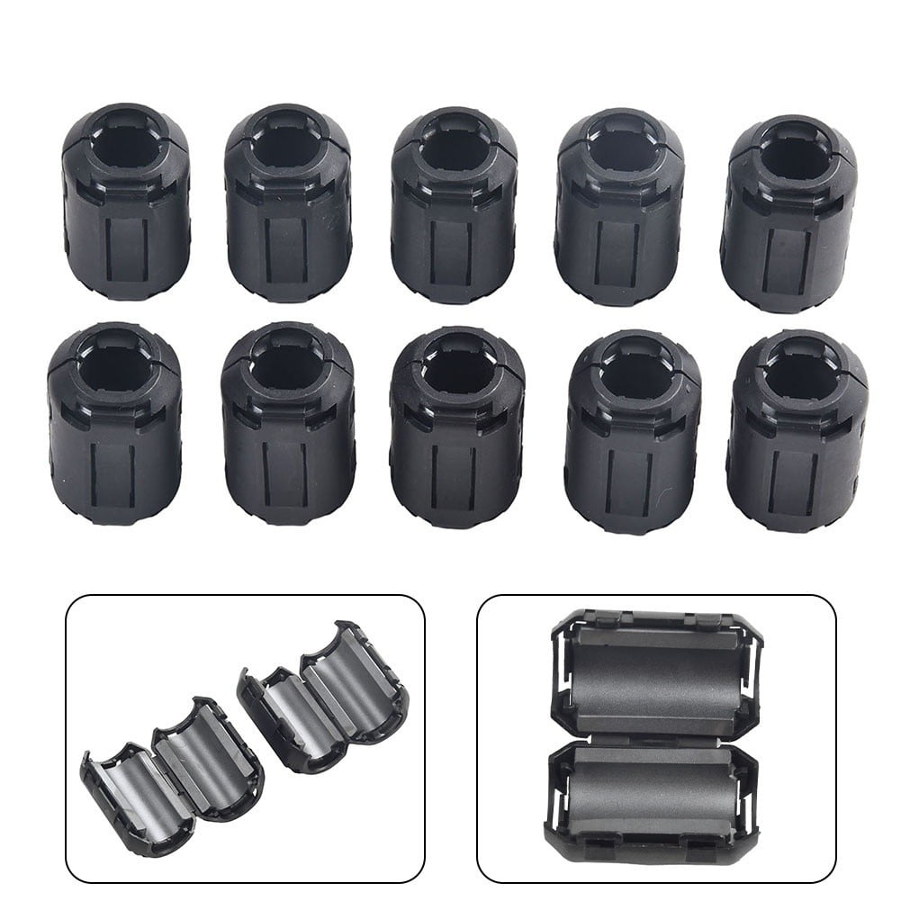 10pcs Ferrite Core Noise Suppressor Filter Ring Cable Clip On Wire RFI ...