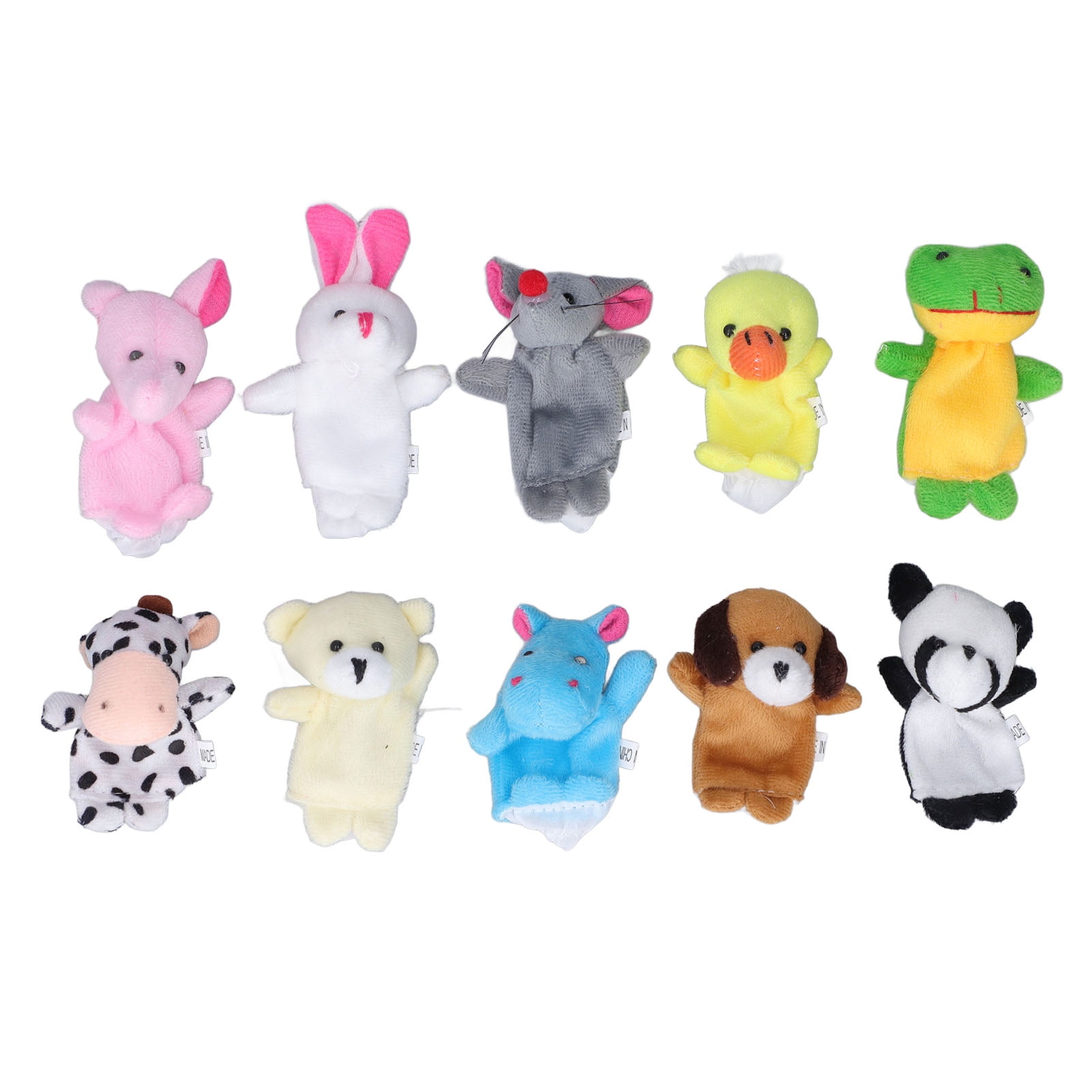 10pcs Finger Puppets Short Plush Toy Cartoon Animal Hand Puppet Glove ...