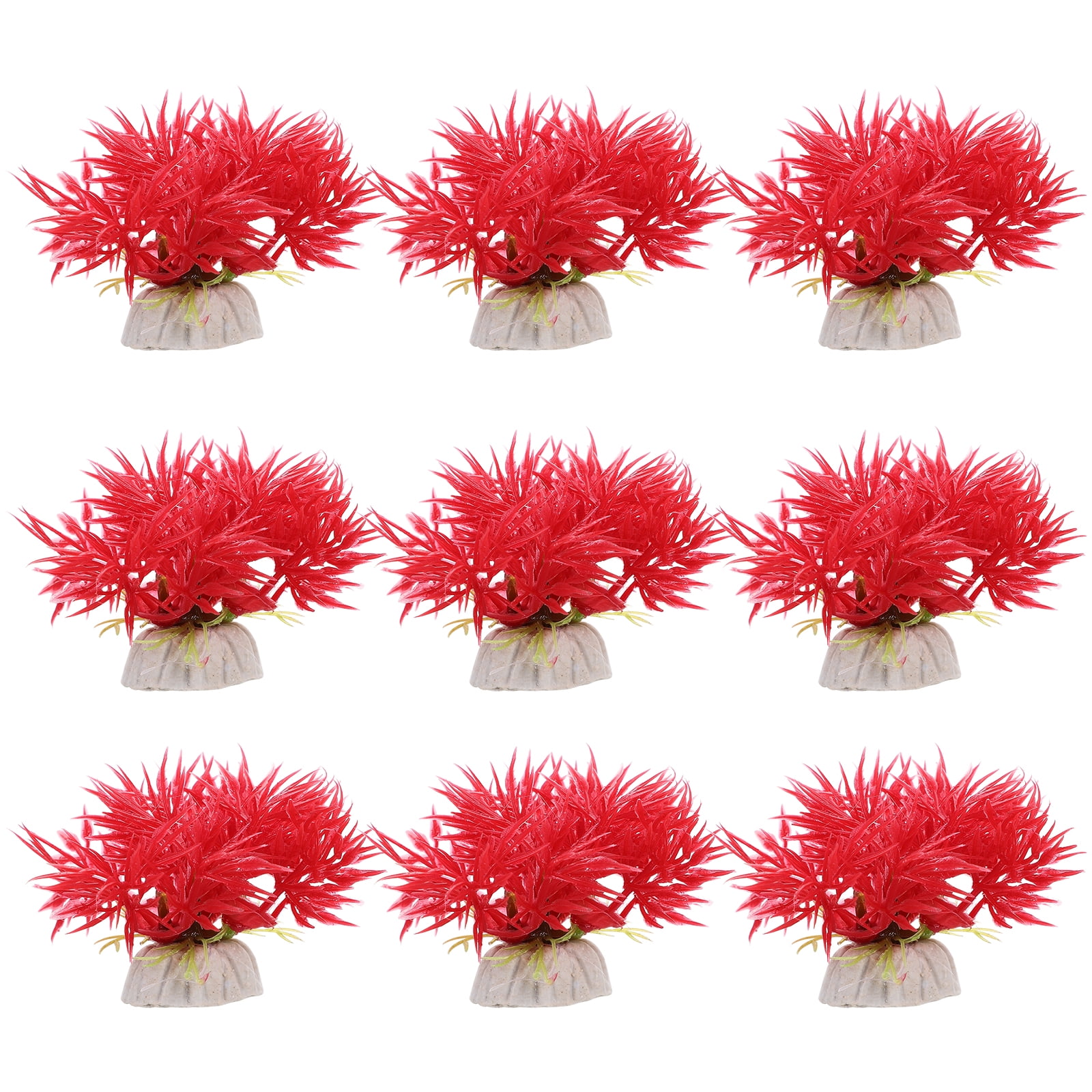 10pcs Fish Tank Fake Plant Decoration Plastic Simulation Underwater ...