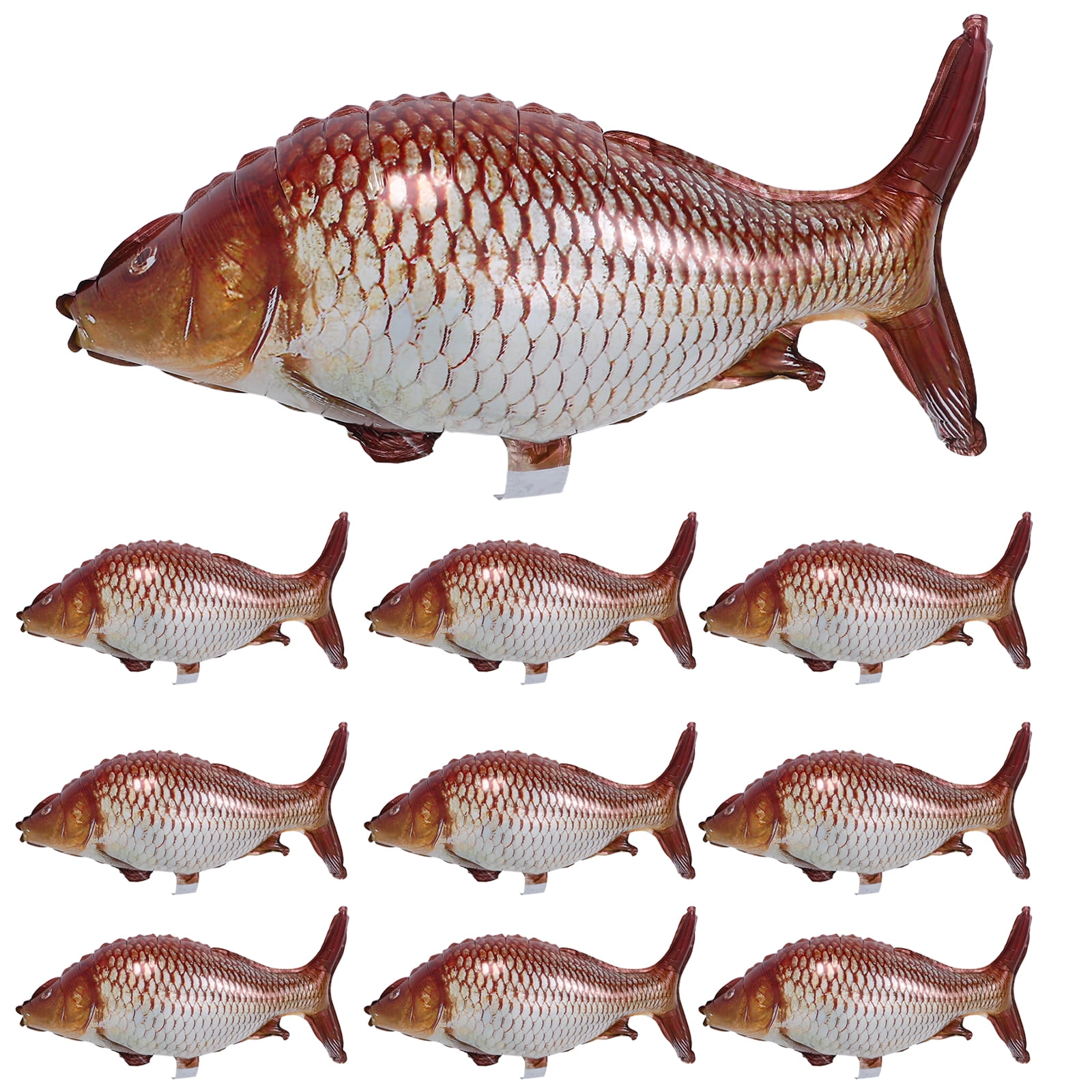 10pcs Fishing Balloons: Fish Shaped Aluminum Film Balloons - Realistic ...