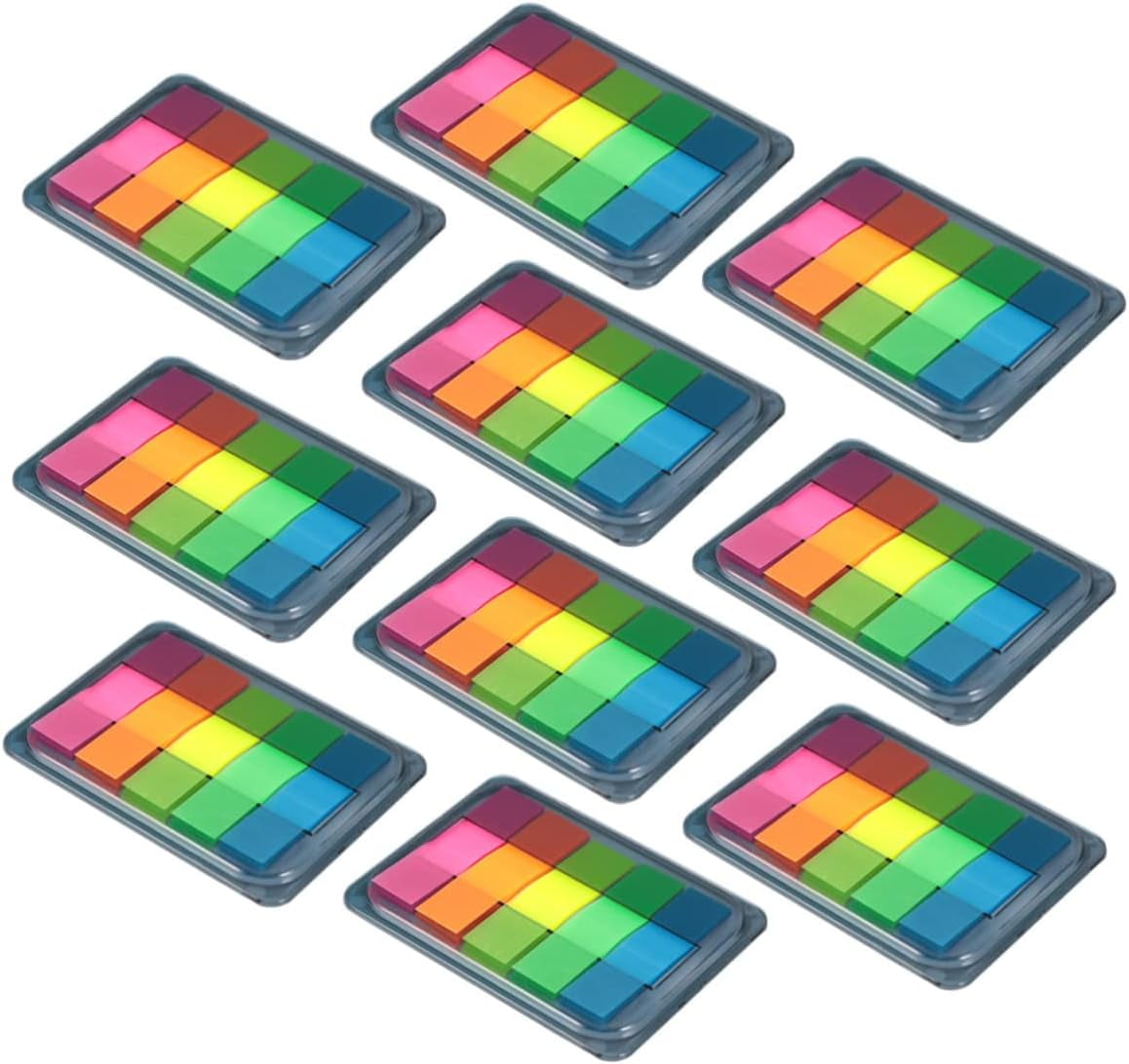 10pcs Flags Mini Labels Mini Notepad Bright Stick on Note Bright ...