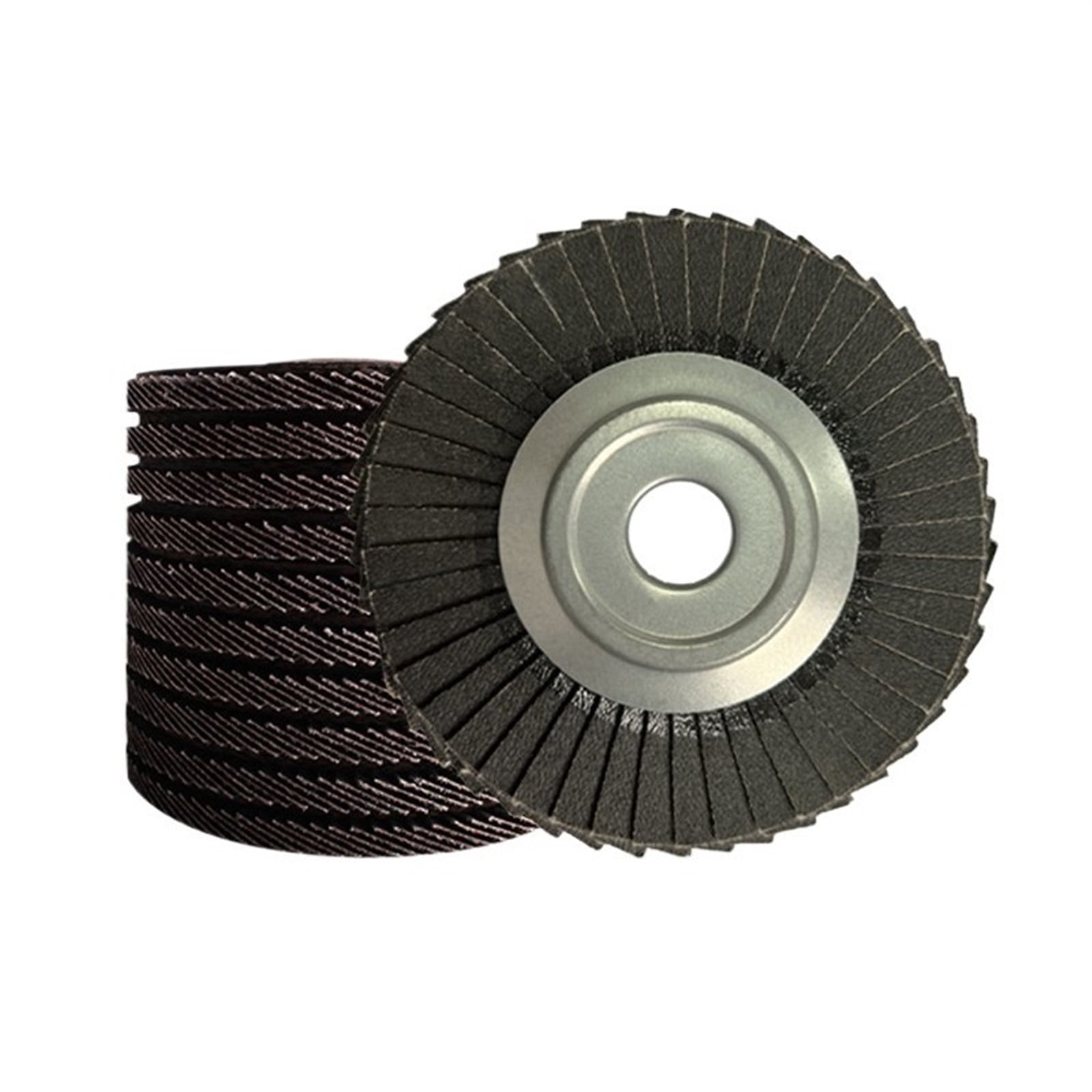 10pcs Flap Discs 4inch Metal Cover Flap Sanding Disc, Angled Aluminum ...