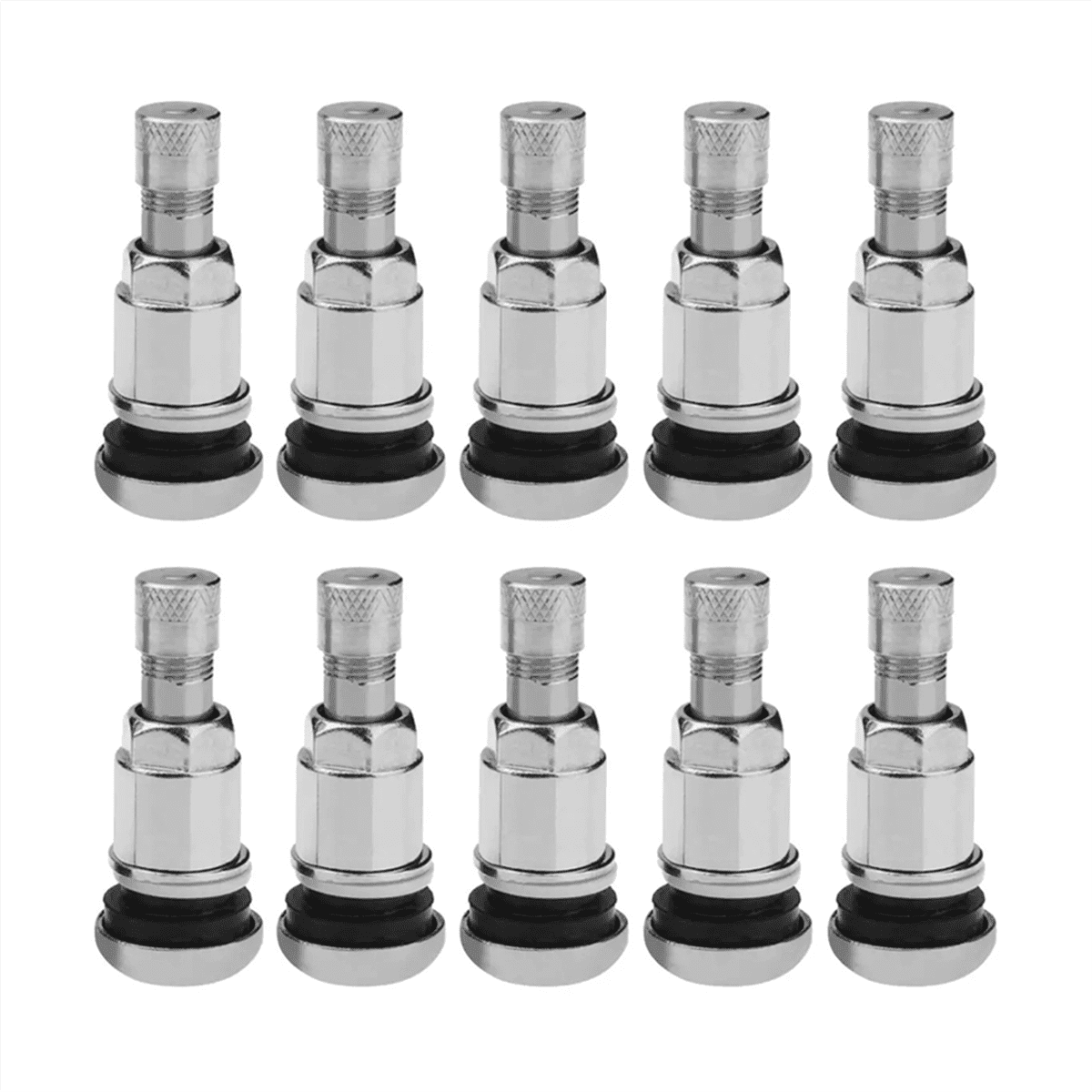 10pcs Flat-Bottomed All-Steel TR525 Stainless Steel Vacuum Tire Valves ...