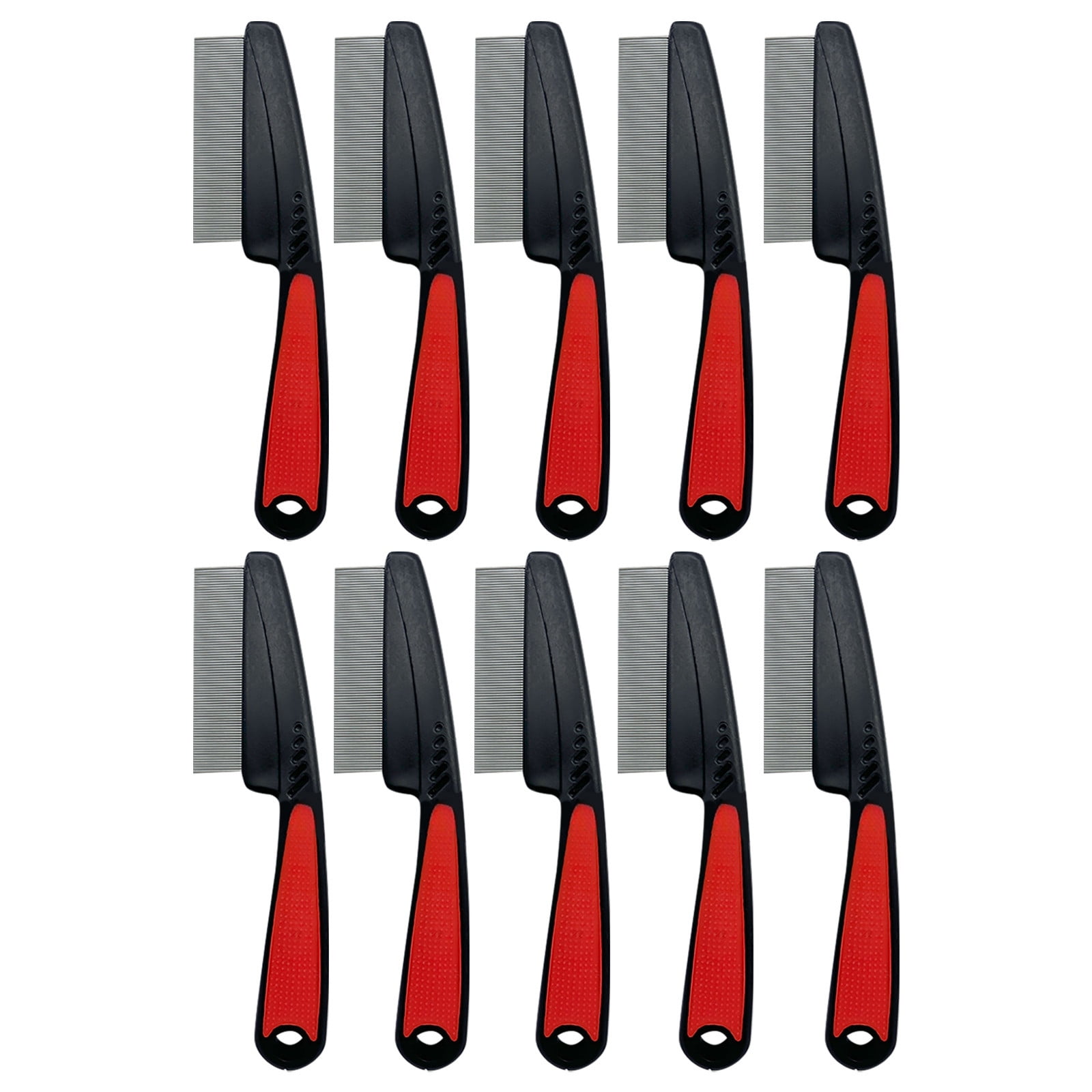 10pcs Flea Comb Set with Handle Fine Tooth Stainless Steel Comb for ...