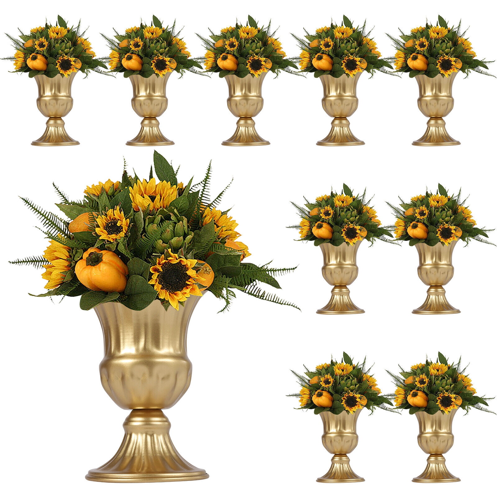 10pcs Flower Trumpet Vases Wedding Centerpiece Table Flower Holder ...