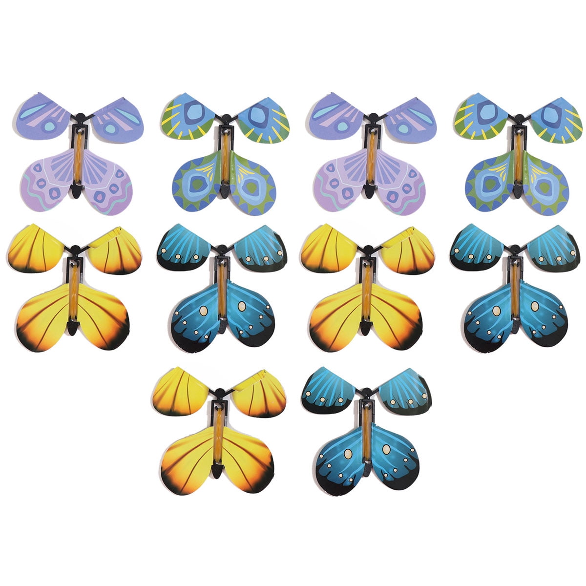 10pcs Flying Butterfly Toy, Magic Wind Up Flying Butterfly Surprise Box ...