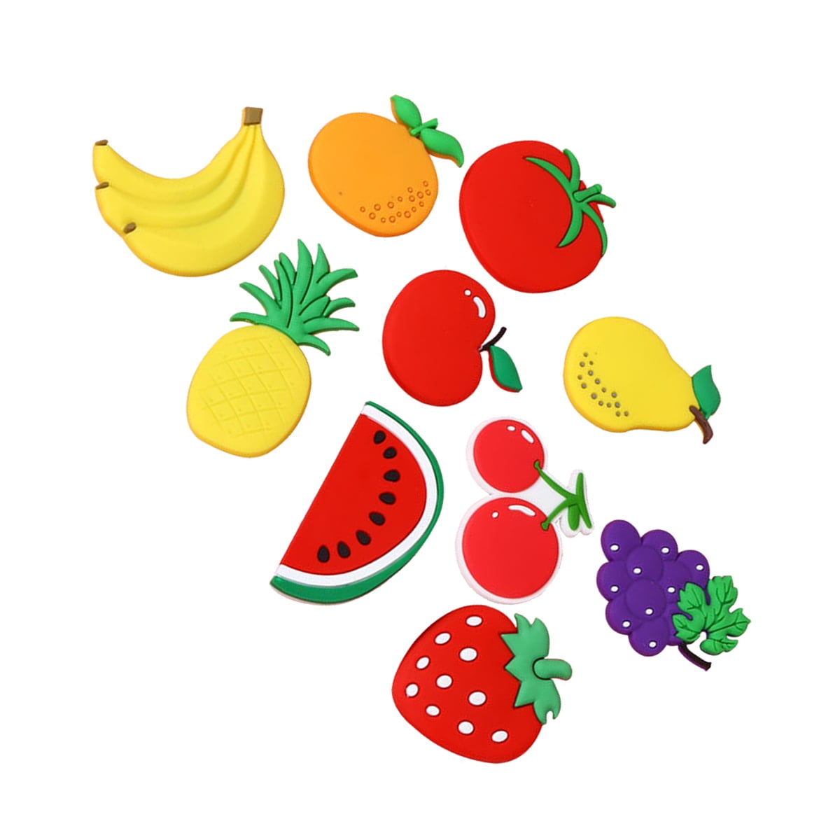 10pcs Fruit Refrigerator Magnets Rubber Safety Magnets for Kids Fridge ...