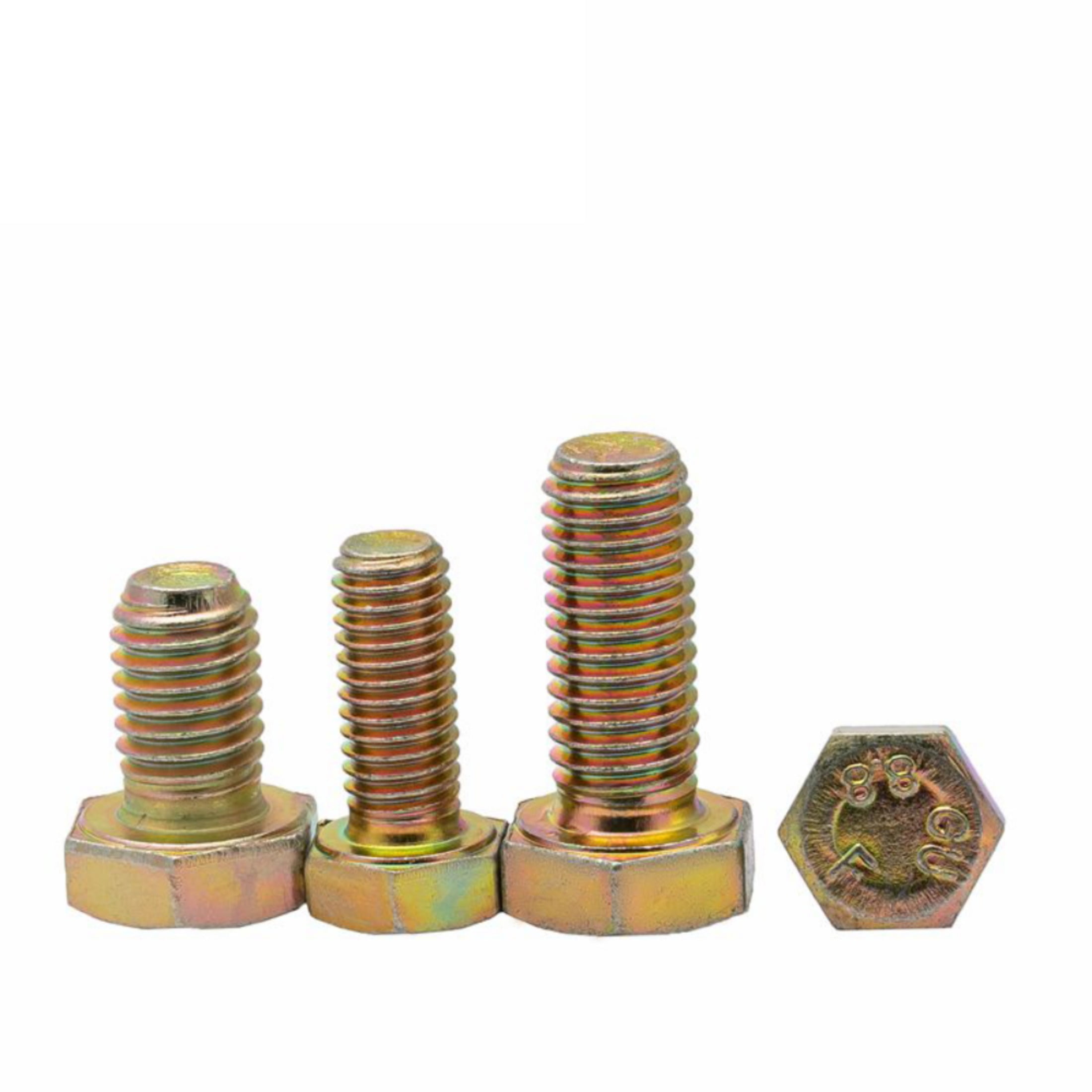 (10pcs ) Full Teeth Carbon Steel Zinc Plating Outer Hexagonal Bolt, for ...