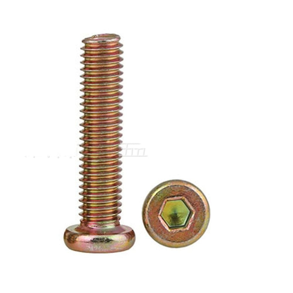 10pcs Full Thread M8 Zinc Plated Hex Socket Hex Socket Screws Flat ...