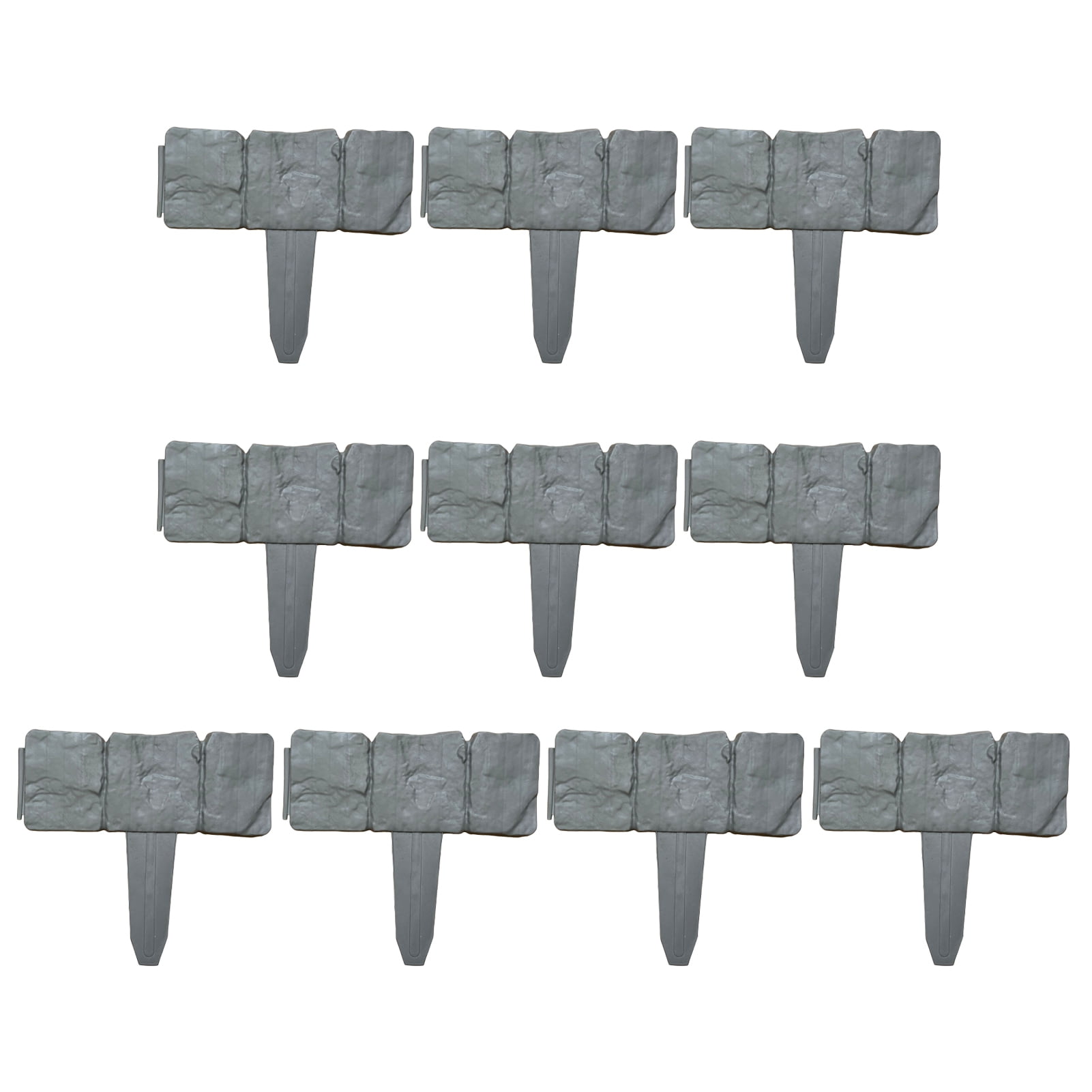 10pcs Garden Edging Border Faux Stone Form Design Anti-deform Garden ...