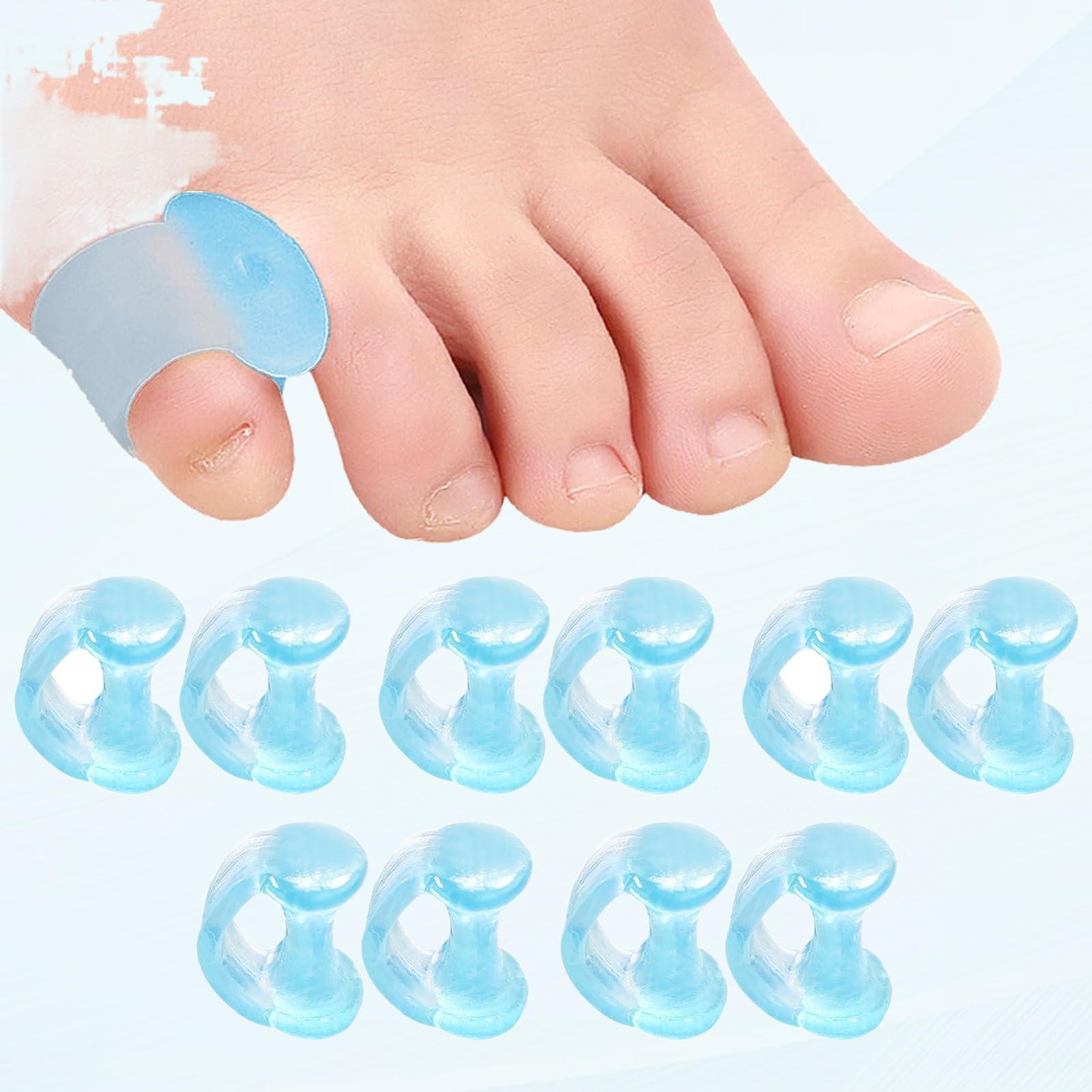10pcs Gel Toe Separators for Overlapping Toes Thumb Tail Finger Nursing ...