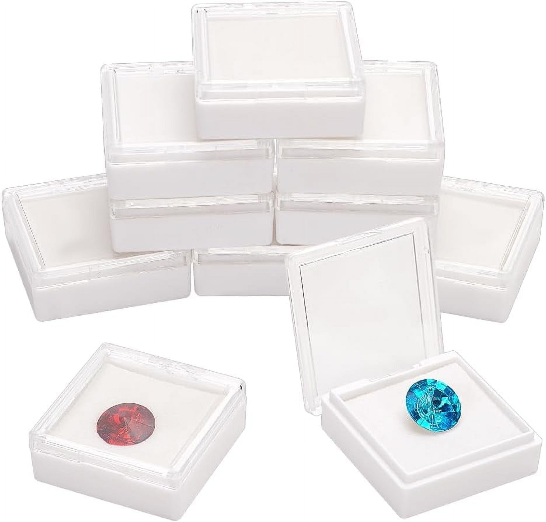 10pcs Gem Display Box 10pcs Clear Acrylic Diamond Storage Box Loose ...
