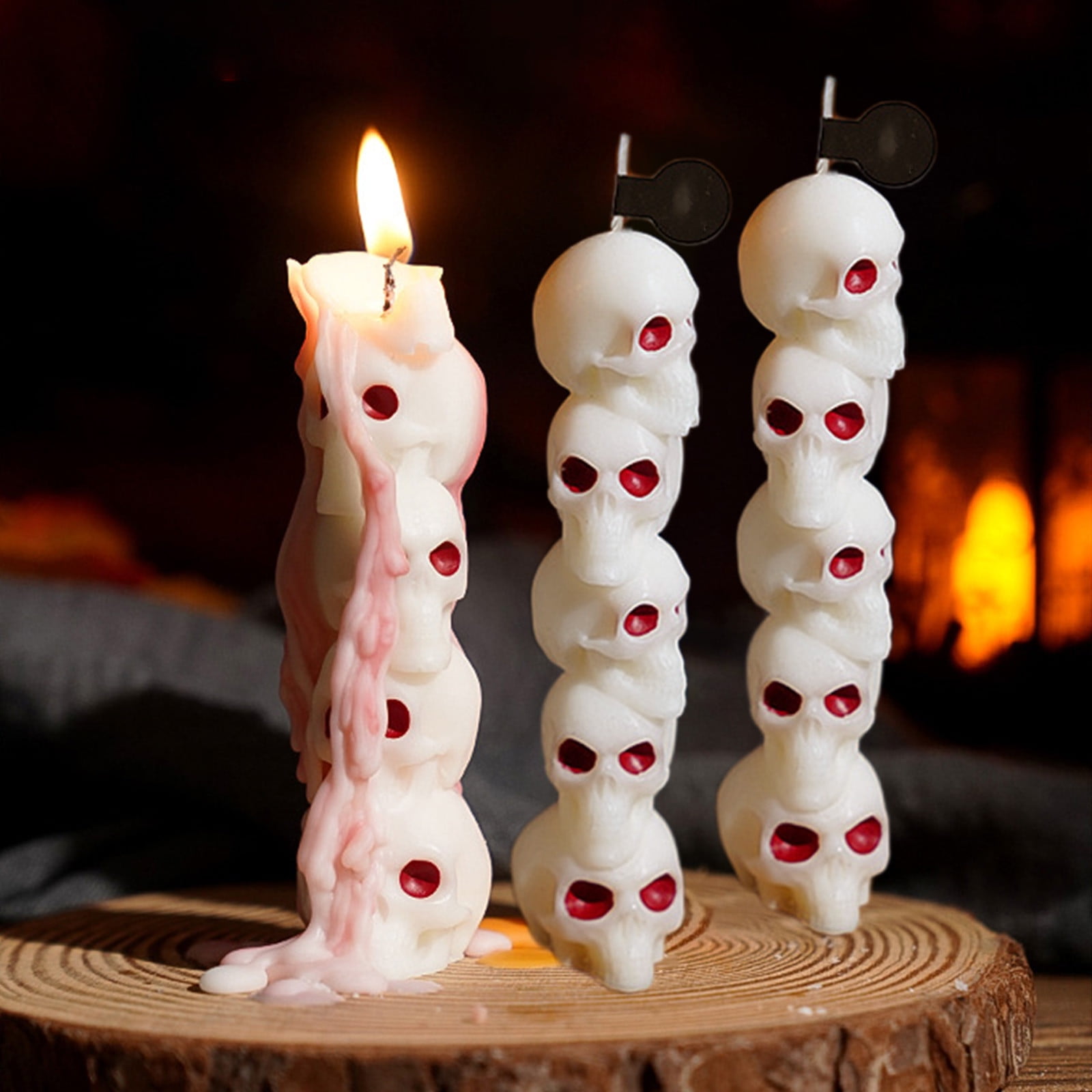 10pcs Ghost Skeleton Candles , Skeleton Skull Candle, Magic Skulls ...