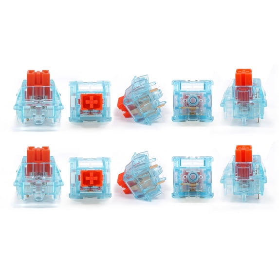 10pcs Glacier Silent Switch 5Pin Pre-Lubed SMD RGB Mx Stem Linear ...