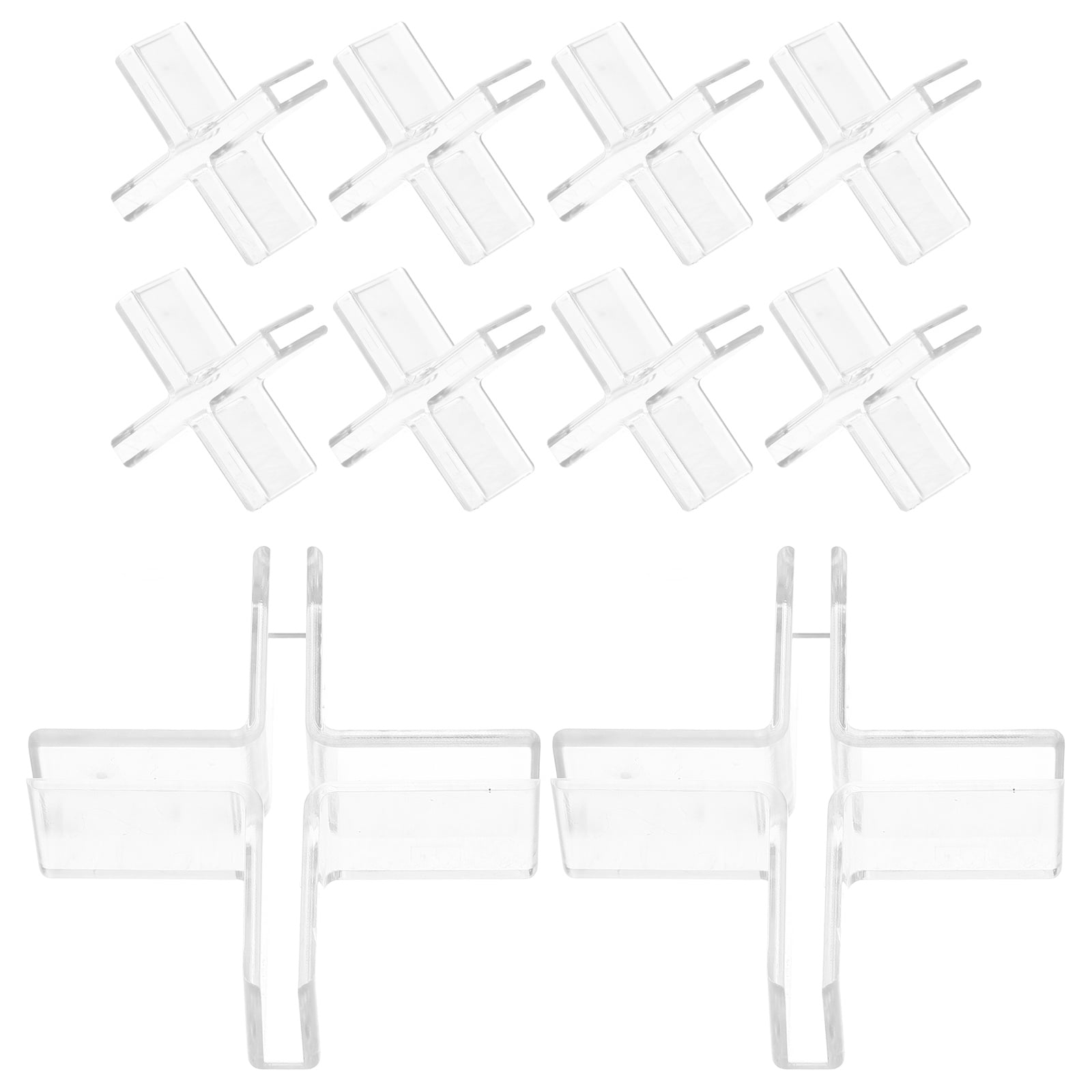 10pcs Glass Fixing Clamps for Aquariums and Display Cases Transparent ...