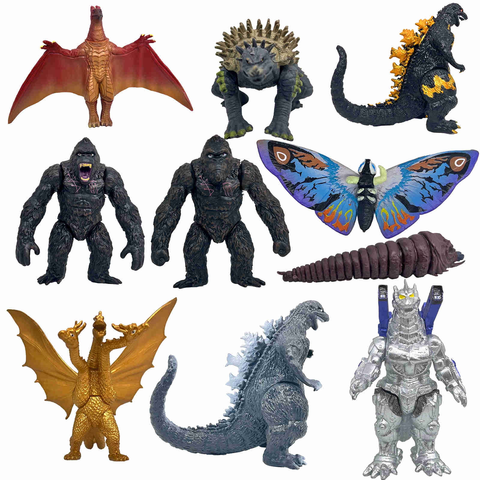 10pcs God zilla vs. Kongs the Empire Shimo Skar Kings Anguirus Rodan ...