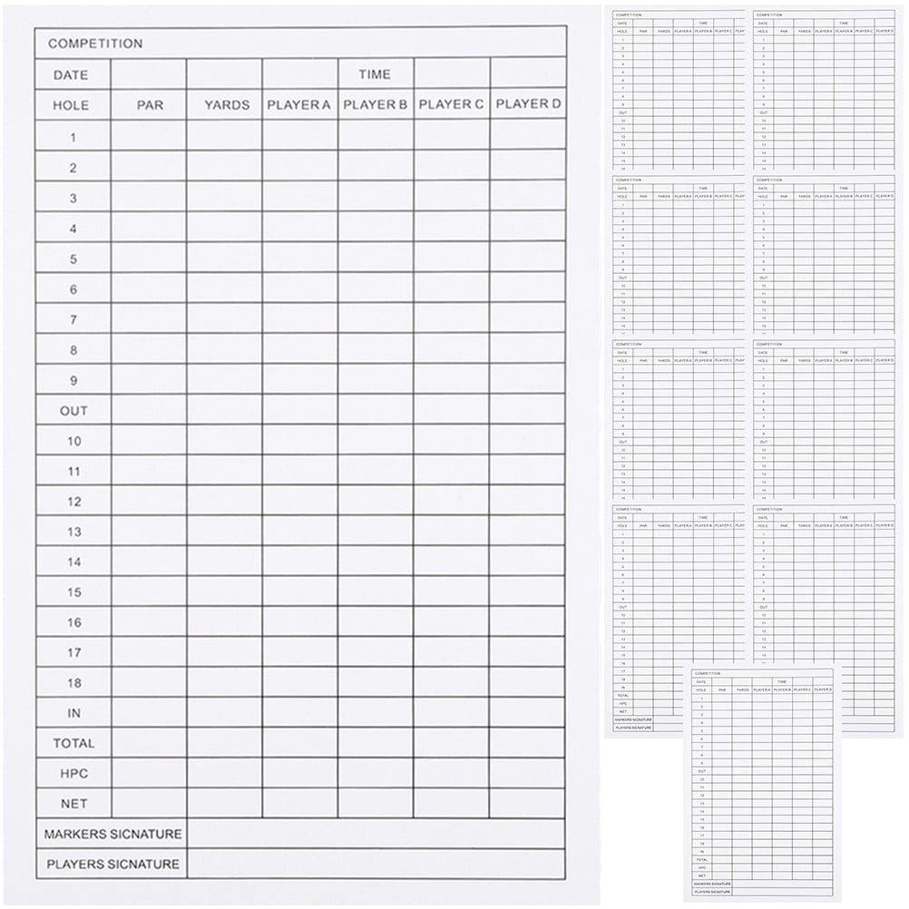 Eease Coated Paper Scorecards for Outdoor Sports (10pcs) - Walmart.com
