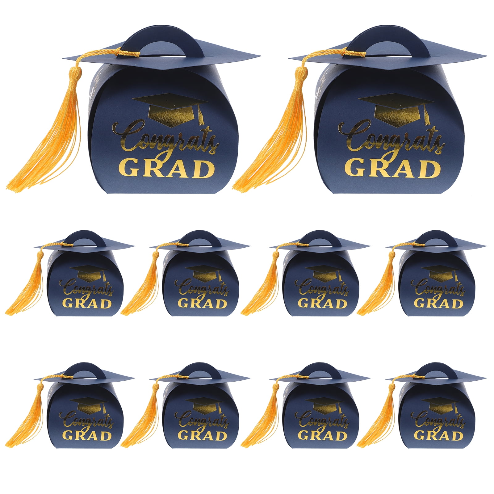 10pcs Graduation Caps Gift Box Graduation Party Favors Graduation Candy ...