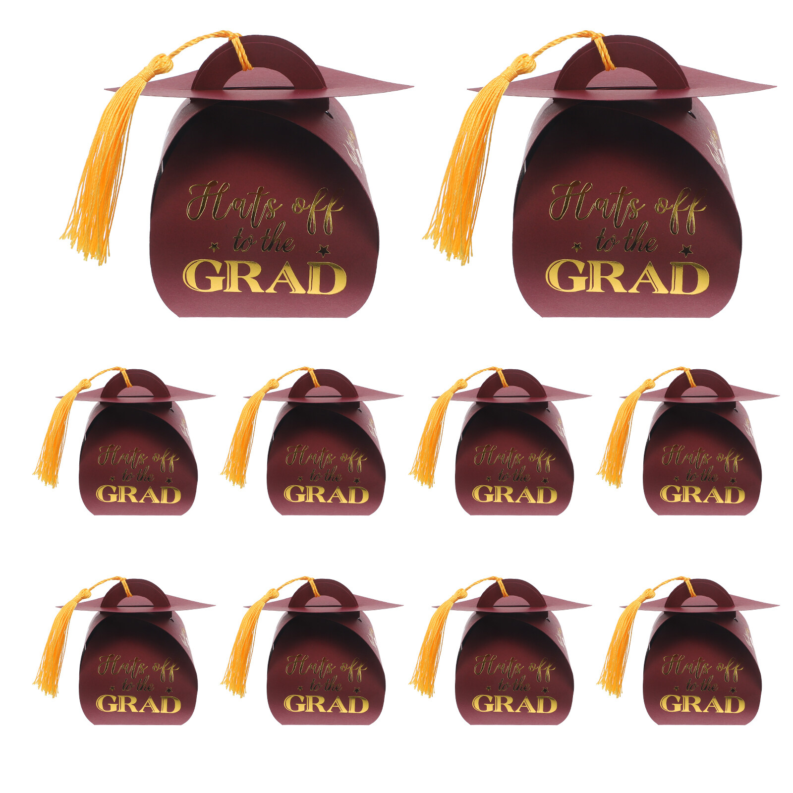 10pcs Graduation Caps Gift Box Graduation Party Favors Graduation Candy ...