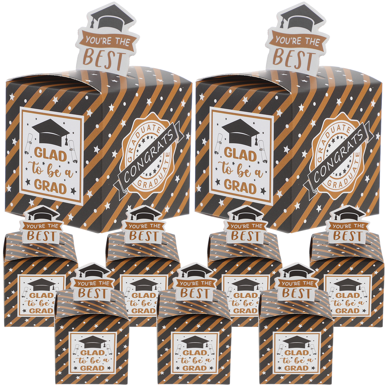 Raindrops Graduation Favor Boxes for Candy Storage Made of Paper Multi ...