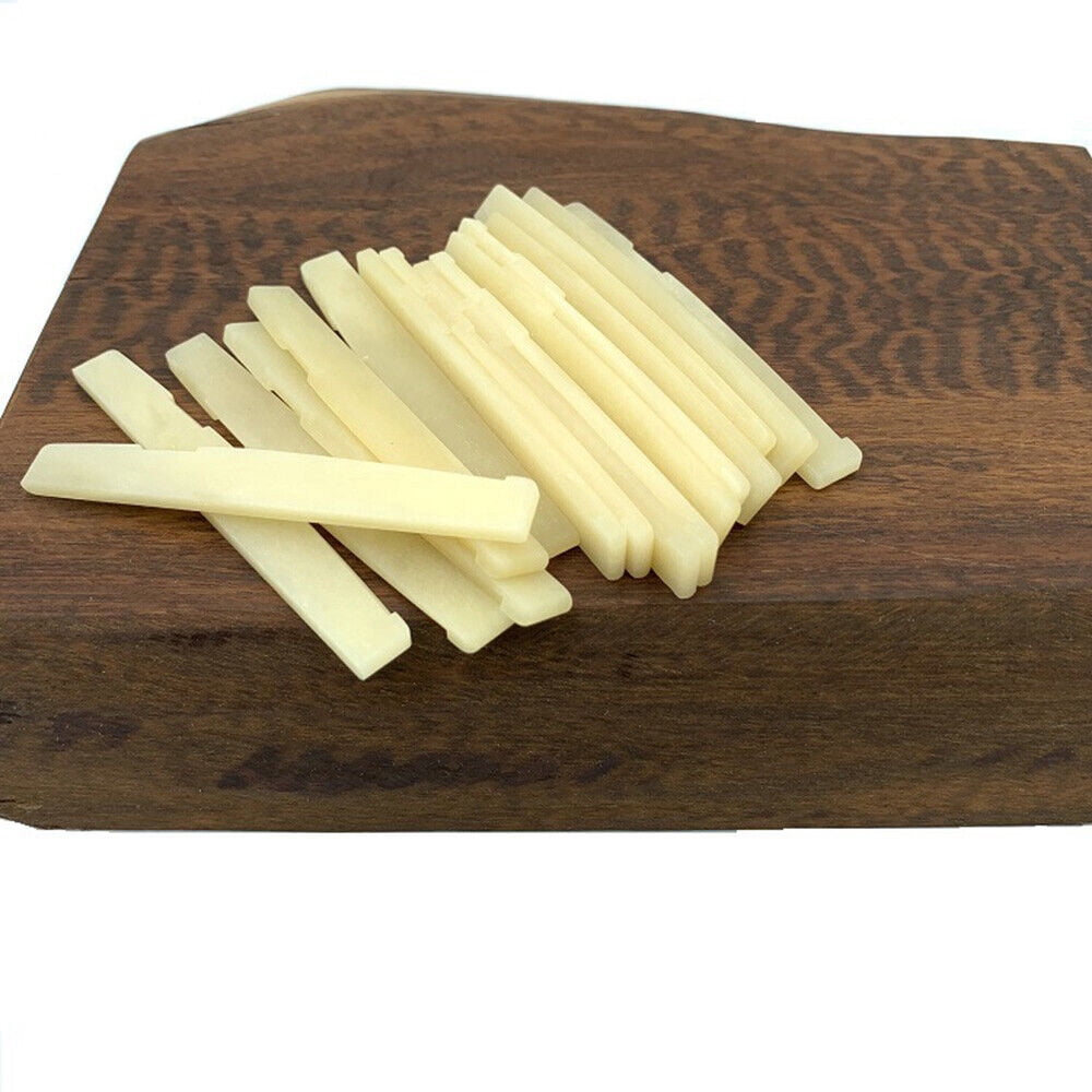 10pcs Guitar Unbleached BONE Saddle nut bridge 72X3X9mm acoustic ...