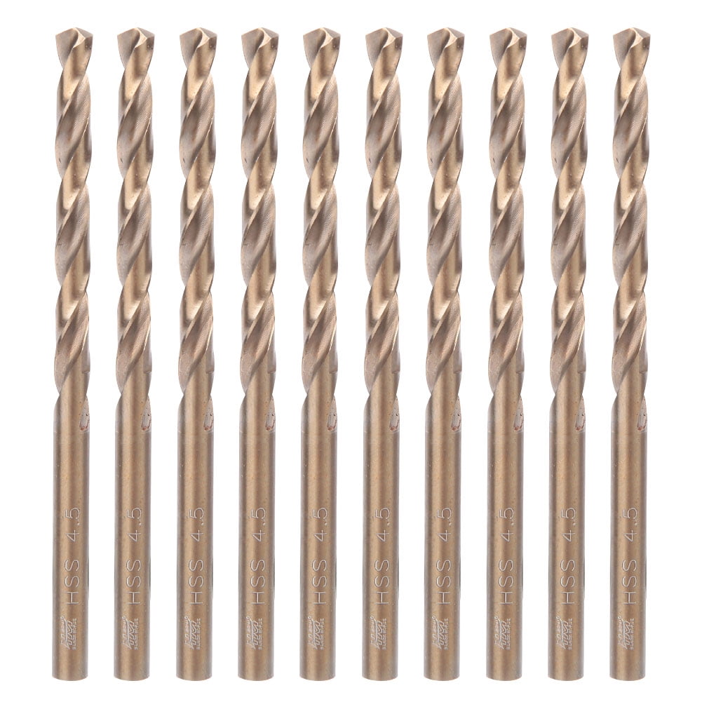 10pcs HSS CO Straight Shank Twist Drill Bits for Stainless Steel Iron ...