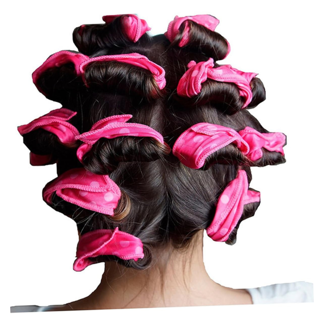 20pcs Hair Rat Tail Comb Bun Heatless Curls Sponges Curl Cream Instant ...