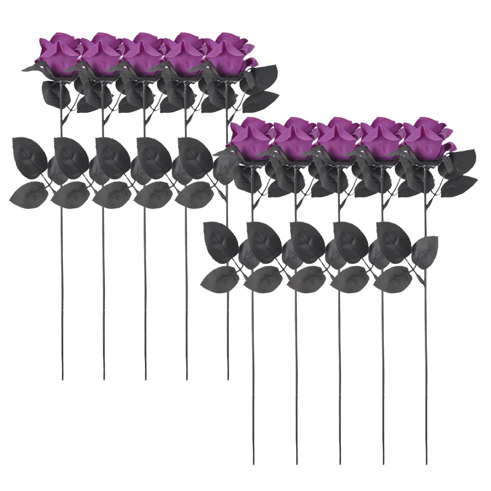 10pcs Halloween Devil Eye Black Rose Decoration With Eyeball Bouquet ...