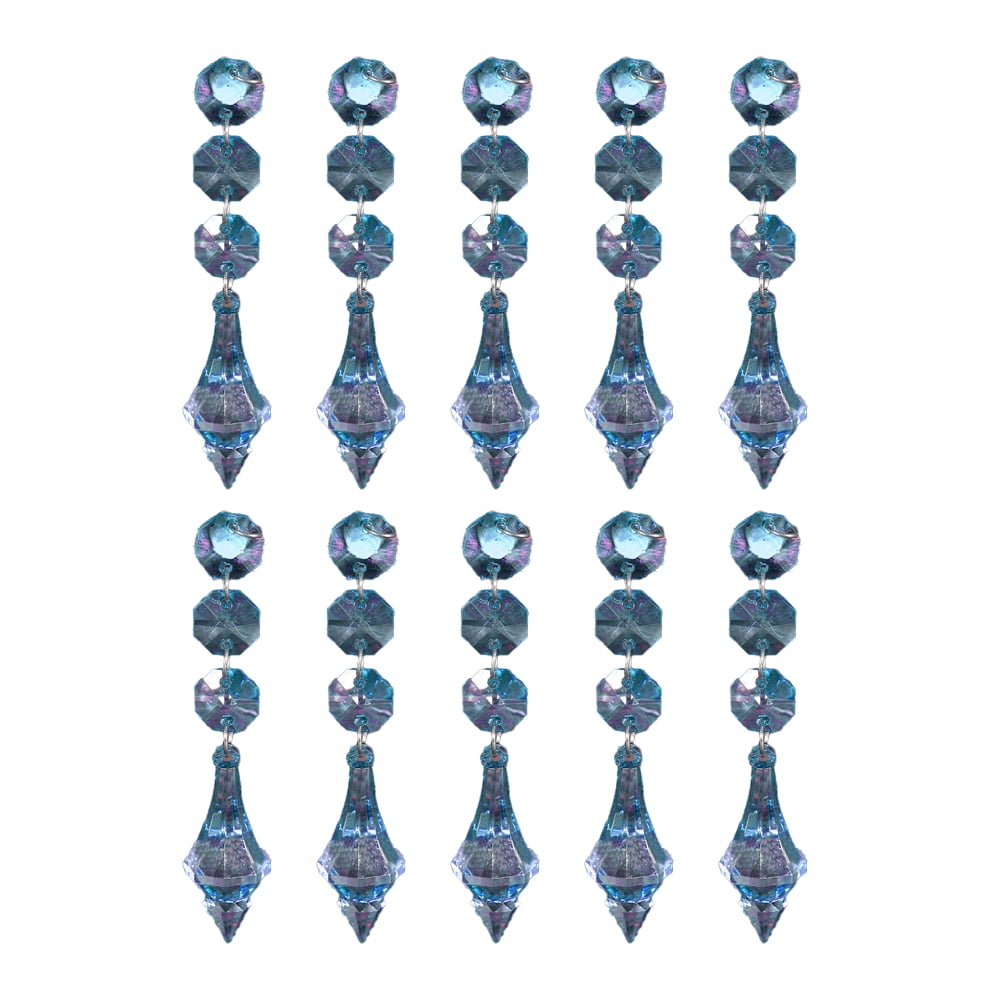 10pcs Hanging Crystals for Centerpieces Chandelier Garland Clear ...