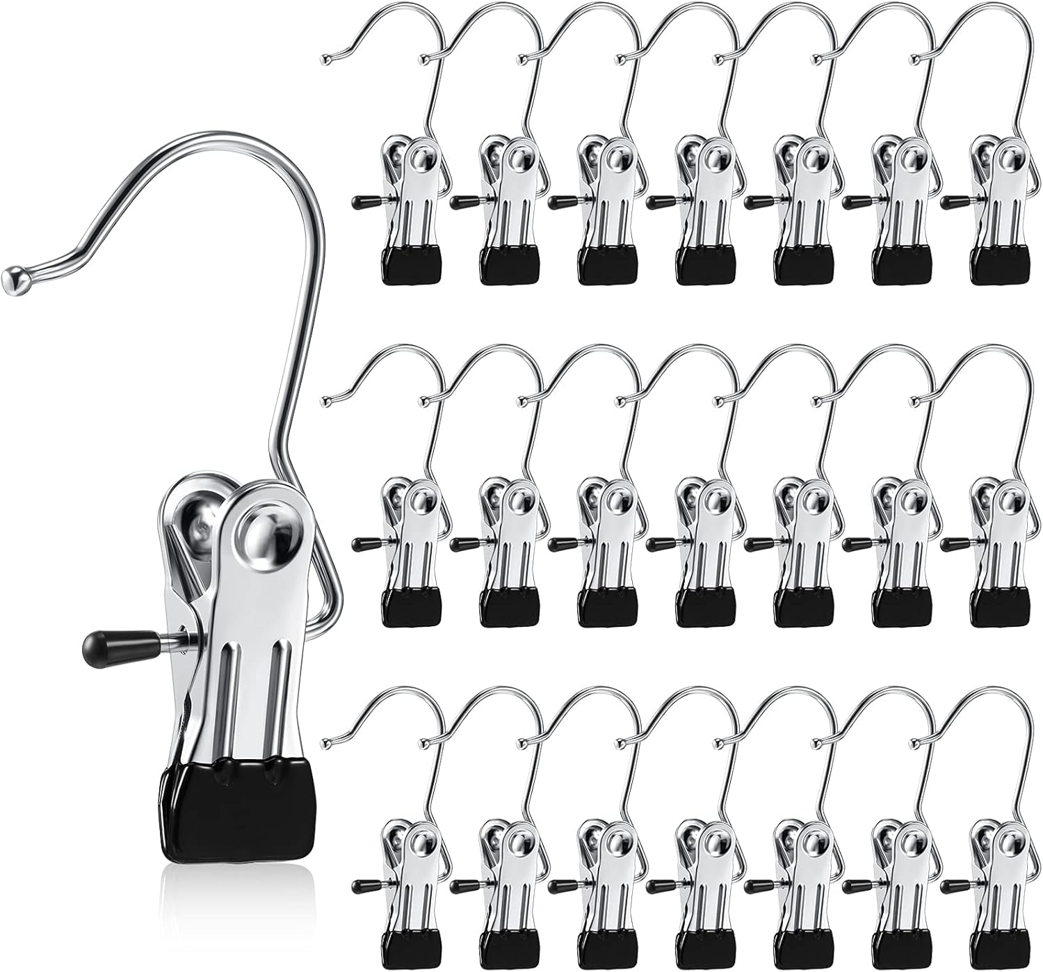 10pcs Hanging Hook Clips, Hangers With Clips, Clothes Pins, Laundry ...