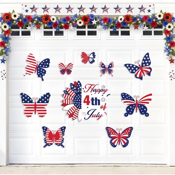 10pcs Happy 4th of July Garage Door Decorations Magnets Set, Large ...