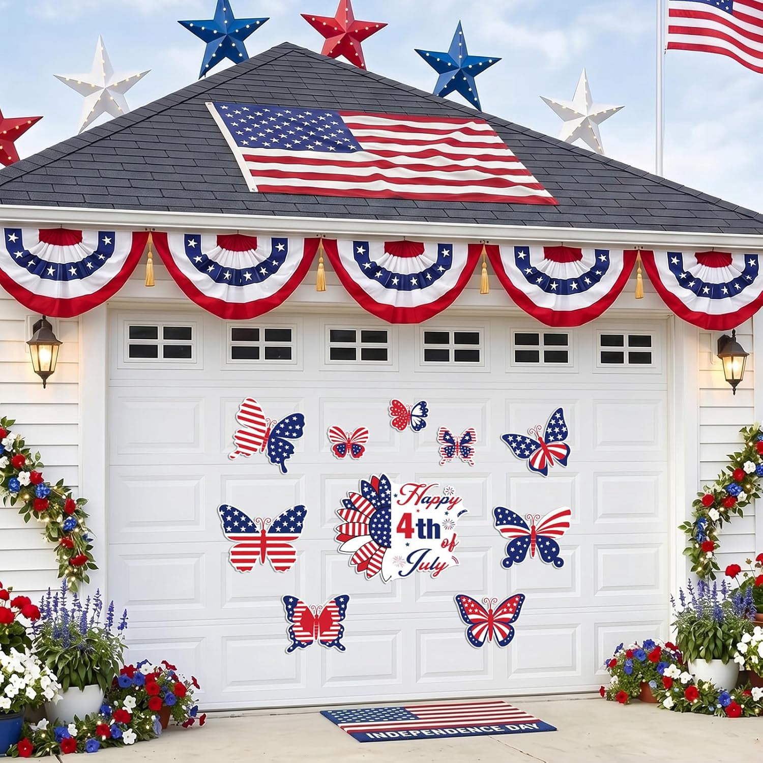 10pcs Happy 4th of July Garage Door Decorations Magnets Set, Large ...