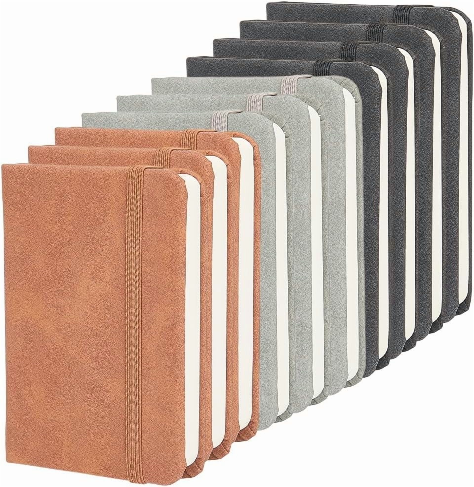 10pcs Hardcover Suede Pocket Notebook 1000 Pages 4.33 x 3 Inch Small ...