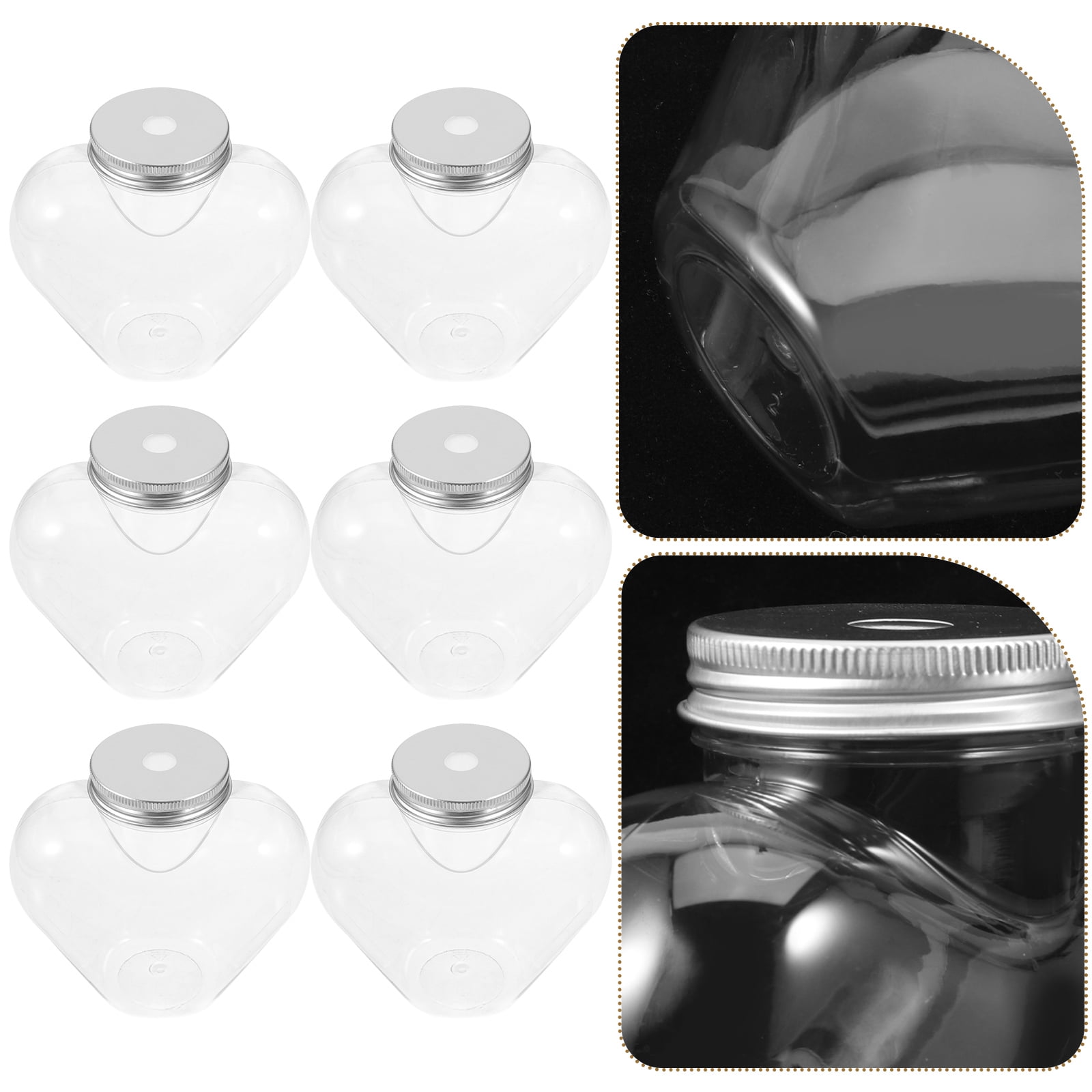 10pcs Heart Shaped Shake Containers Juice and Drinks Bottles Reusable ...