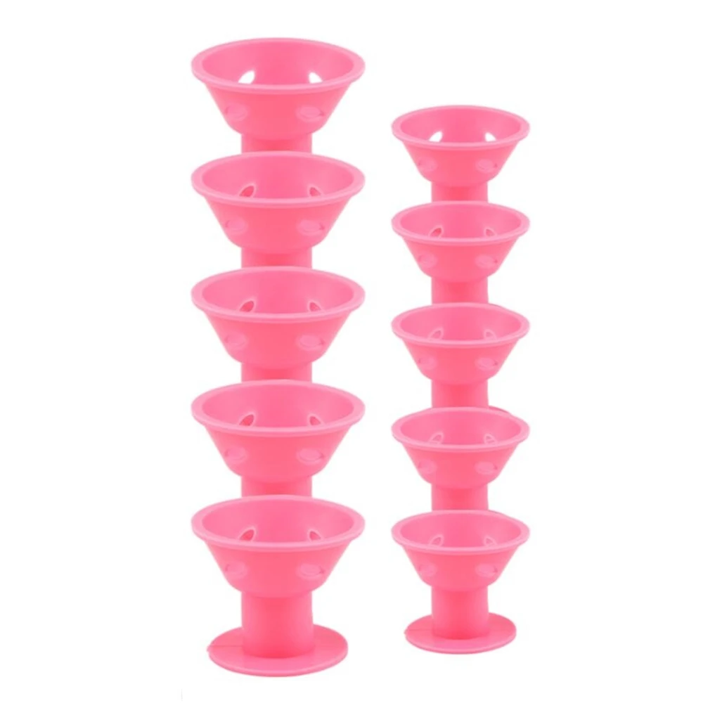 10pcs Heatless Hair Curlers No Heat Hair Rollers Soft Silicone Curls ...
