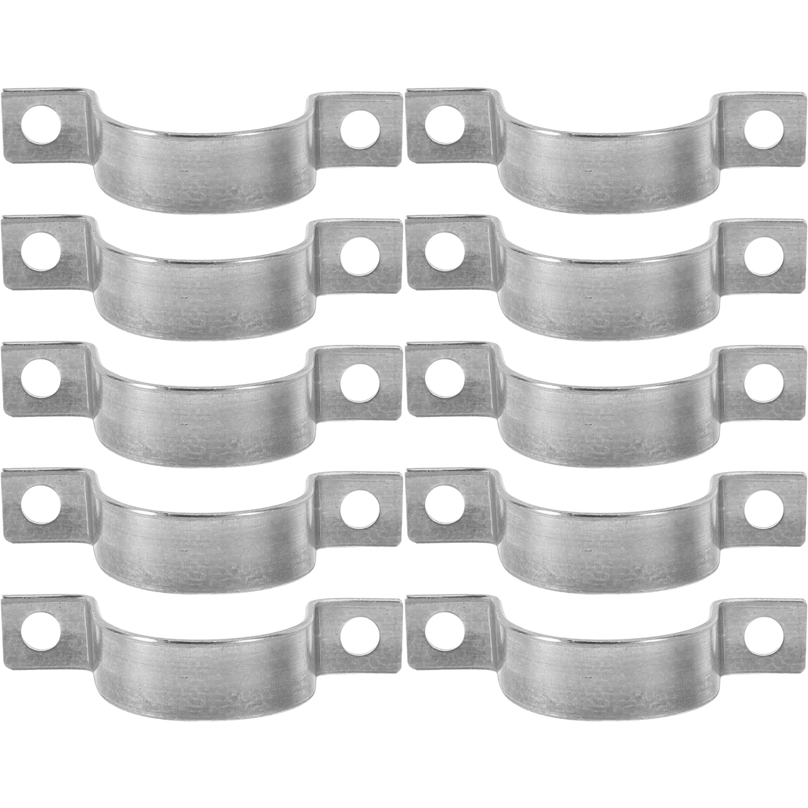 10pcs Heavy Duty Galvanized Pipe Clamp U-Shaped Bracket For Wall Mounting Round Tube Strap Clamp ...